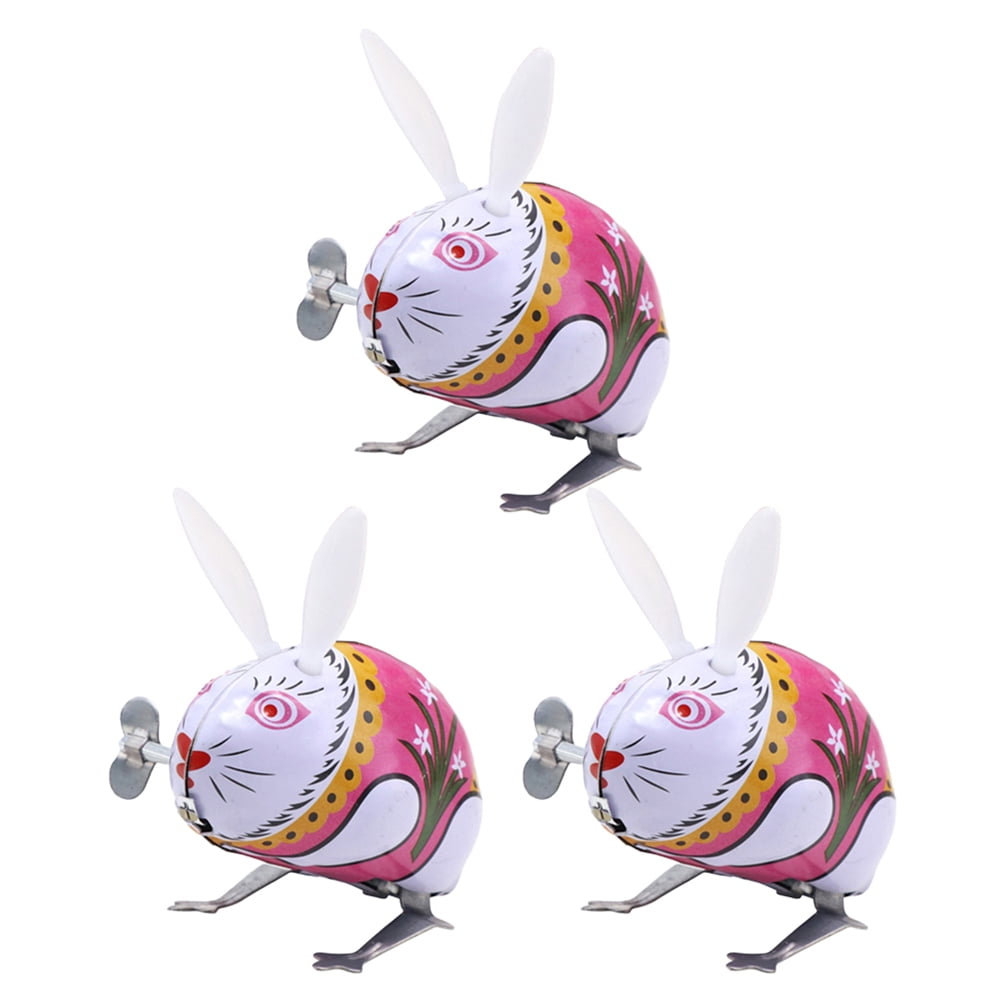 Raindrops Kids Bouncing Rabbit Clockwork Toy Educational Plaything Iron ...