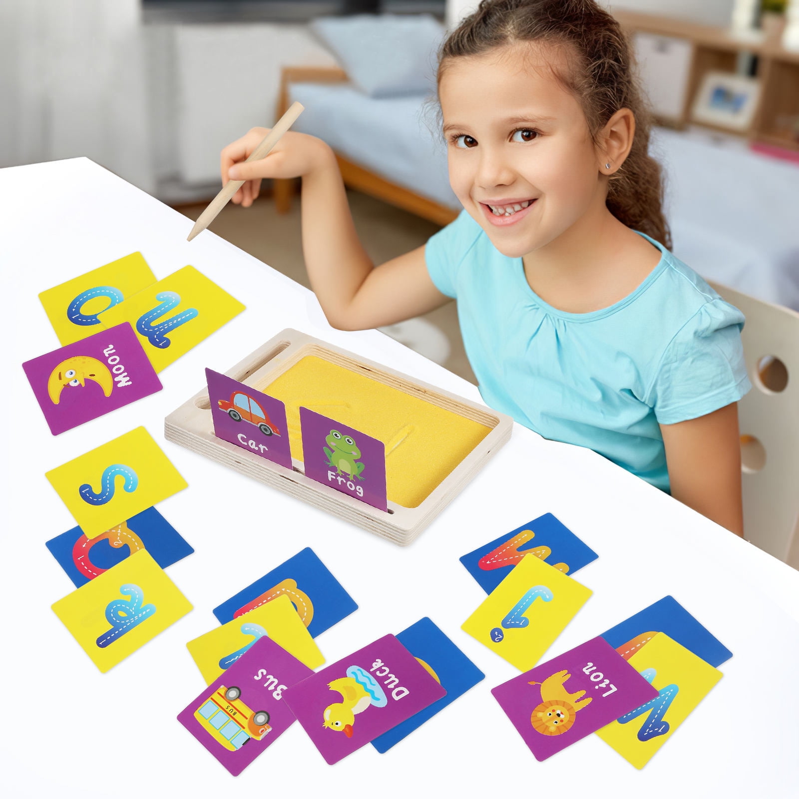 Raindrops Kids Letter Writing Practice Sand Tray Montessori Learning ...