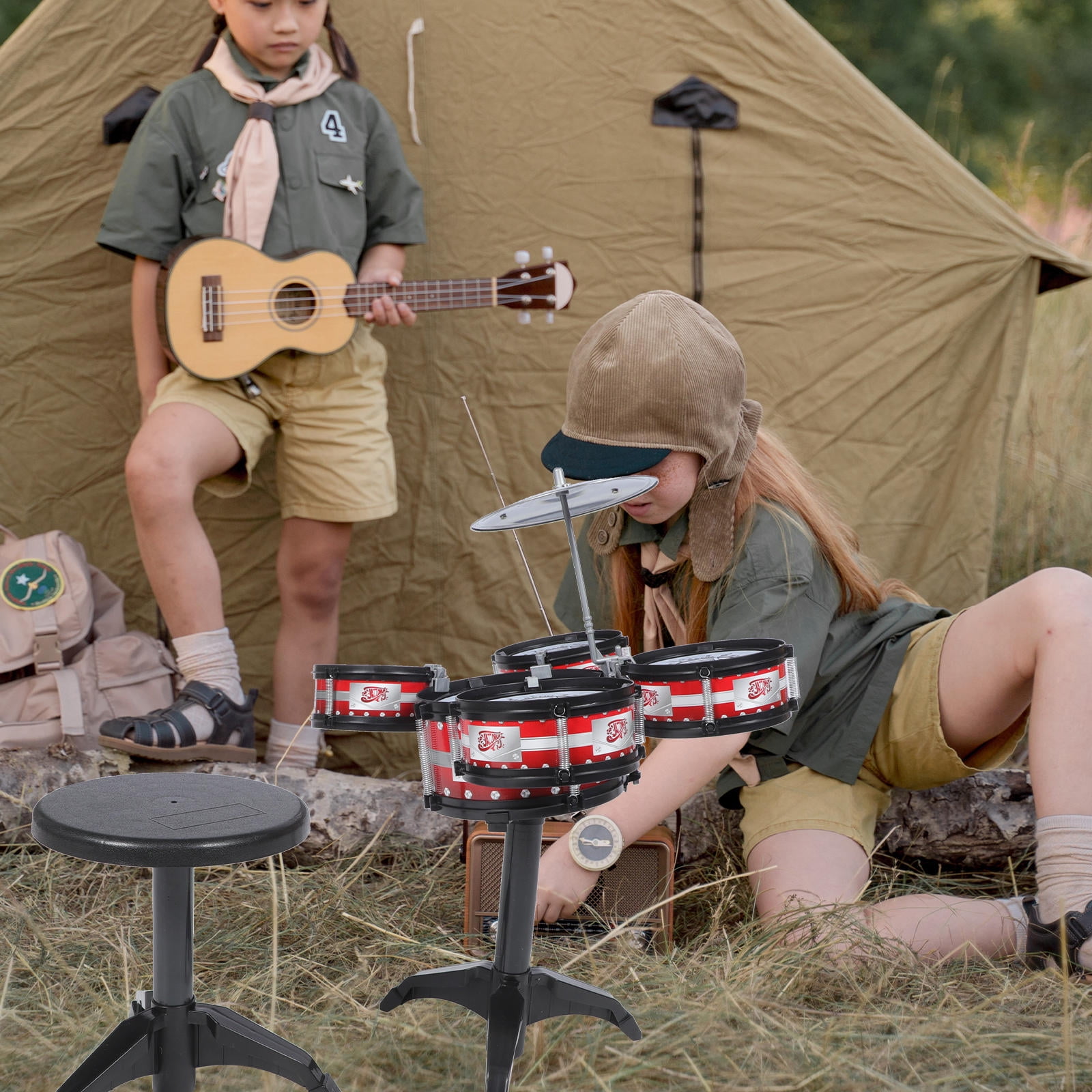 USHOBE Drum Set Assorted Color 1Set 18.08x15.33x15.33in - Walmart.com