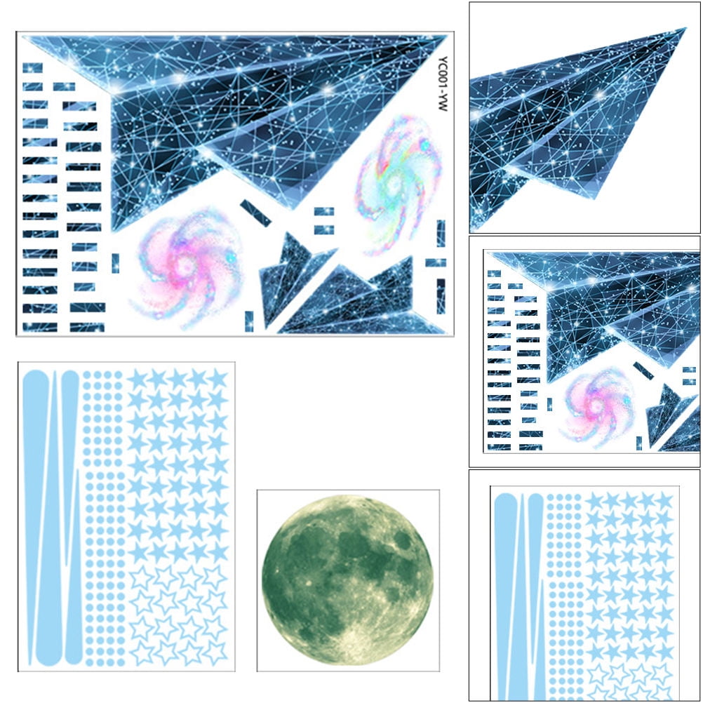 Raindrops Kids Room Decor Self Adhesive Star Stickers Luminous PVC for ...