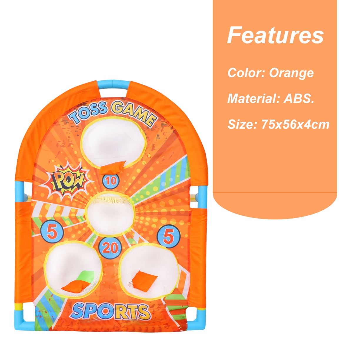 Raindrops Kids Toss Game Sandbag Game Board Orange Rectangular Shape ...