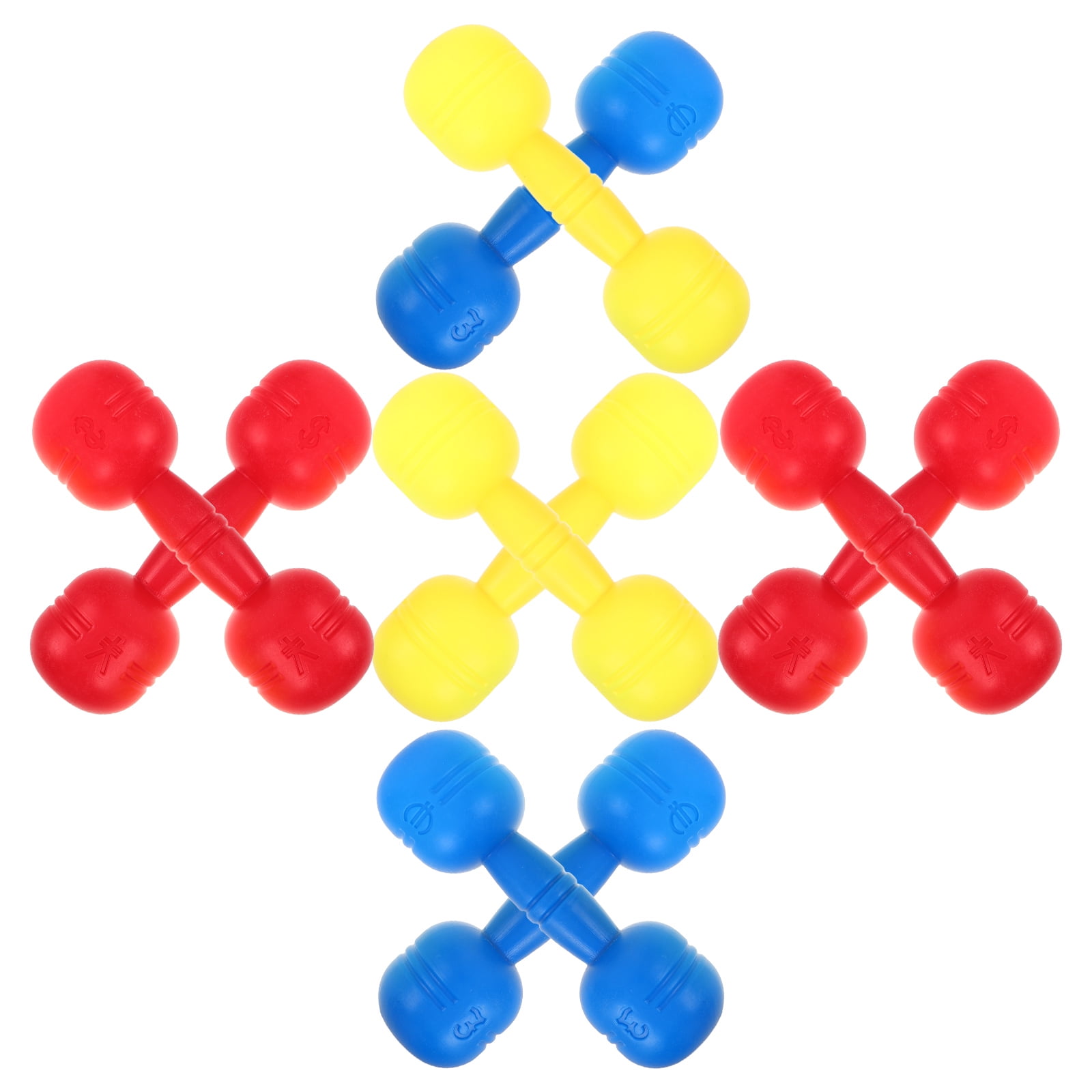 Raindrops Plastic Dumbbells for Toddlers Easy Grip Versatile Use 6Pair ...