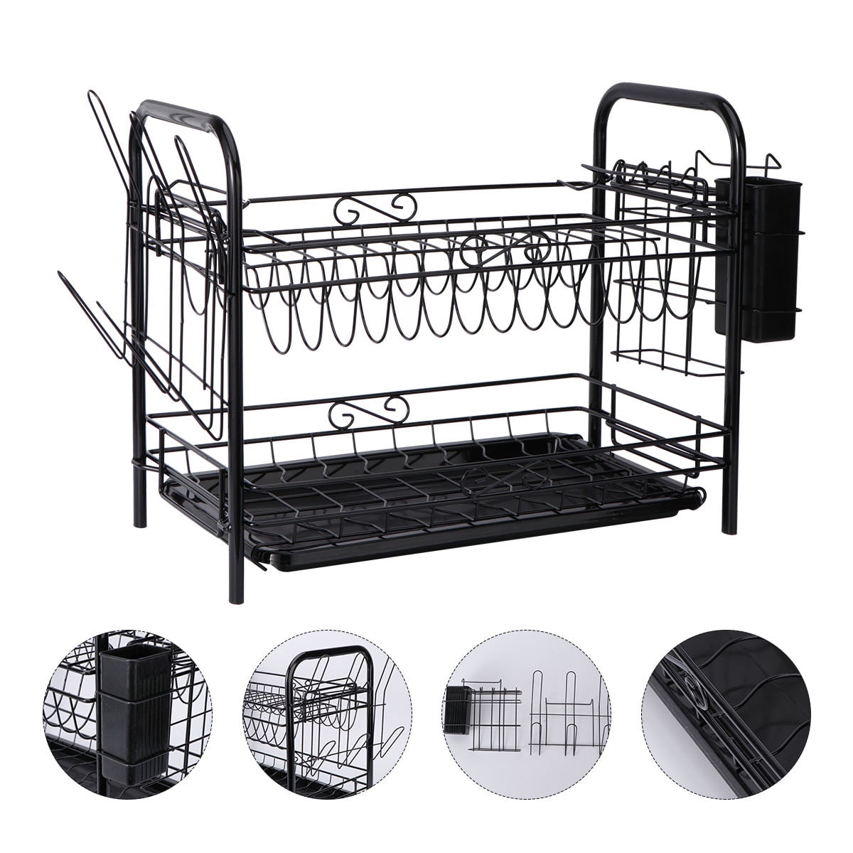 Raindrops Kitchen Dish Rack Drainer Dish Rack Pull-out Drain Shelf ...