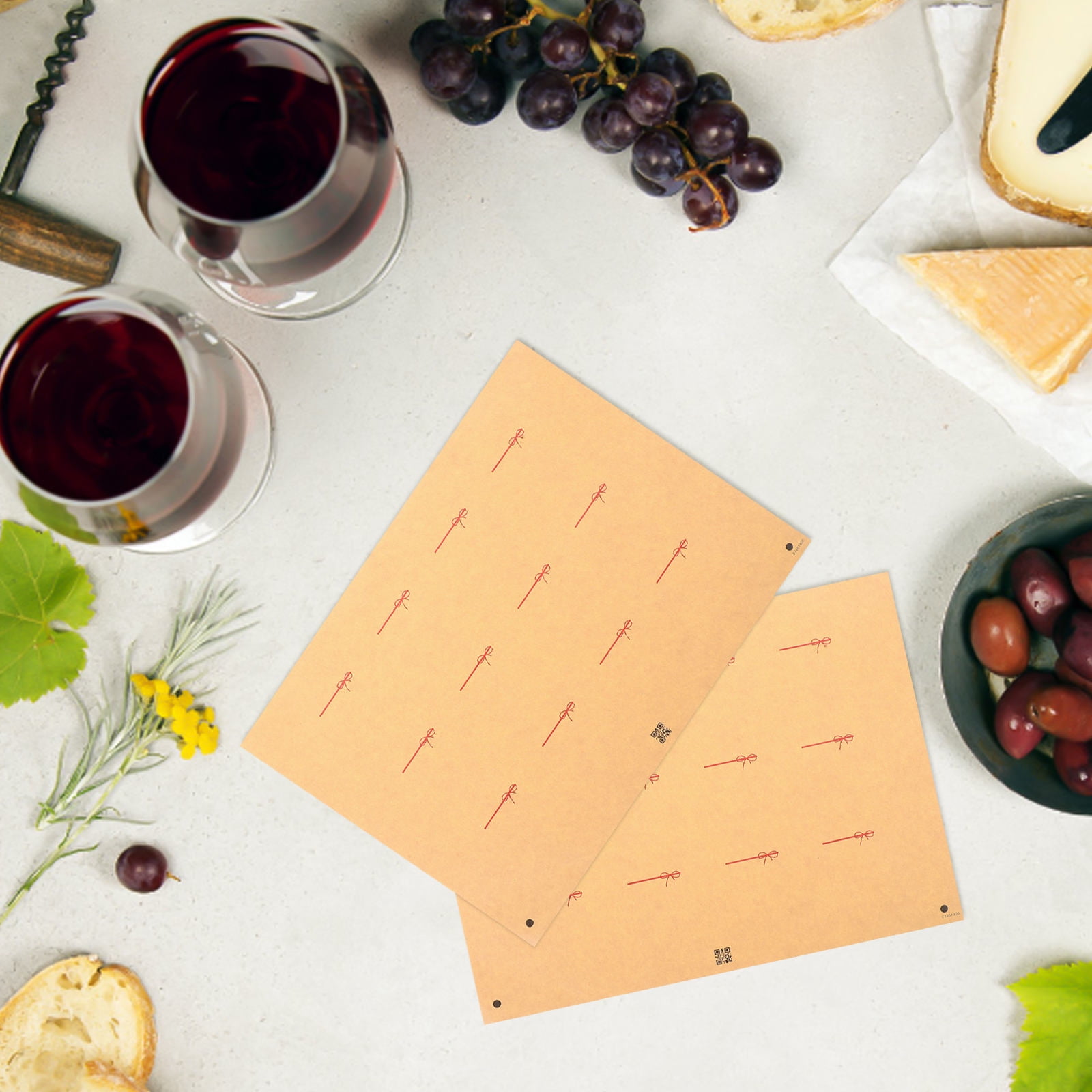 Raindrops Kraft Wine Bottle Labels Adhesive Blank Stickers Wine Bottle ...