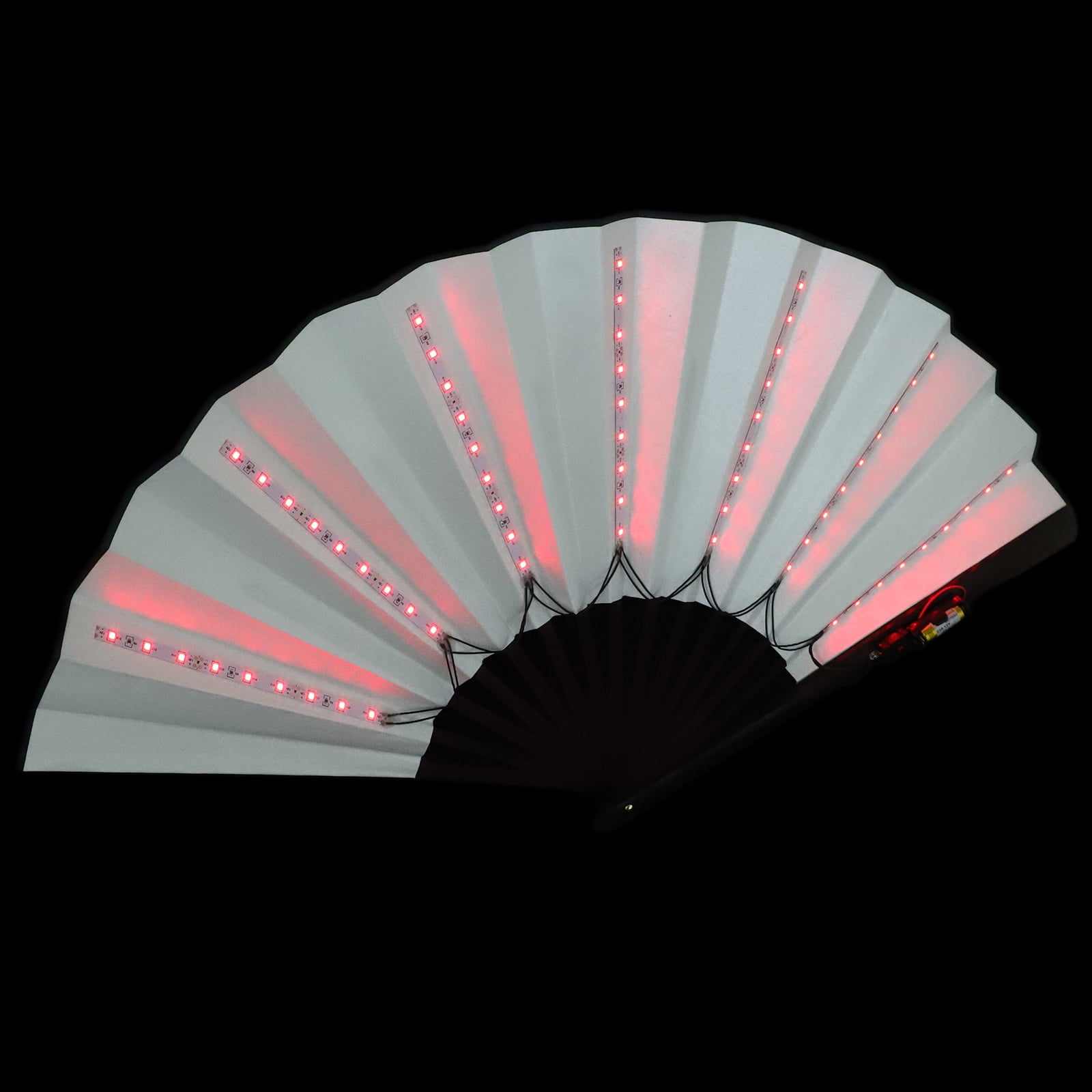 Raindrops LED Hand Held Fan Foldable Fluorescent Props Wall Fans Small ...