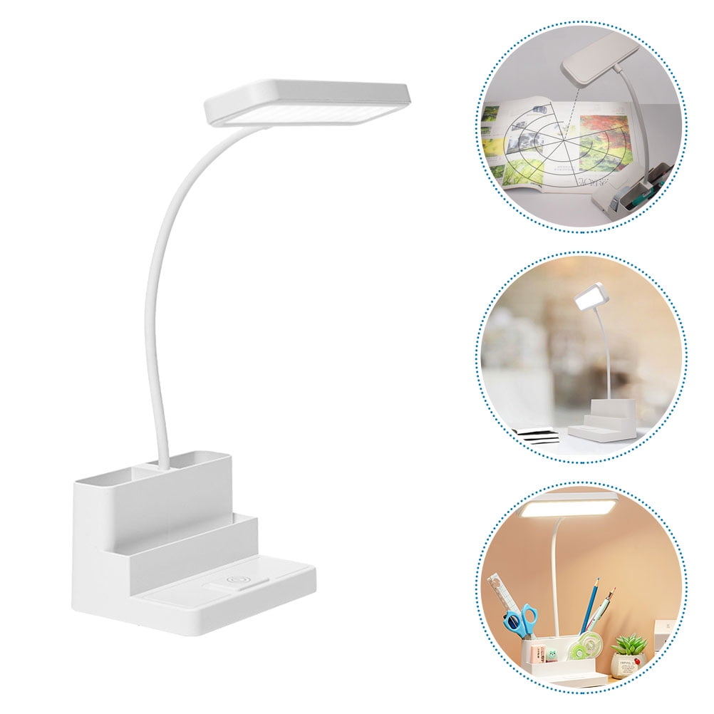 CRILSTYLEO Small Reading Lamp White Plastic 1Pcs 14.1X5.1X3.8In ...
