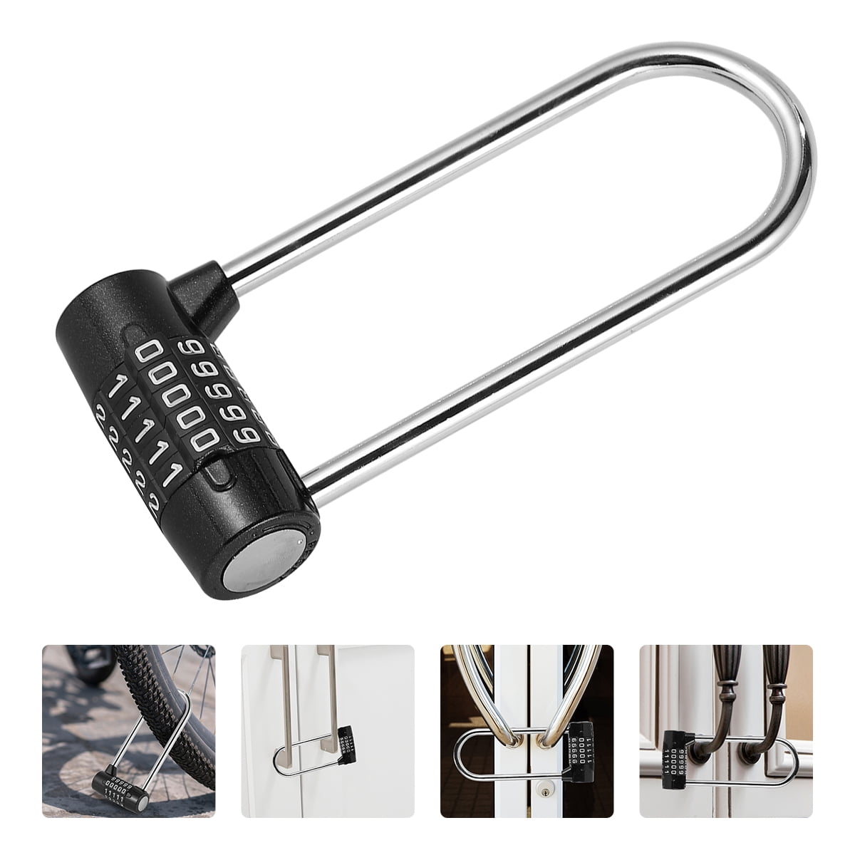 Raindrops Large U-shaped Password Lock Cabinet Door Handle Hanging Lock ...