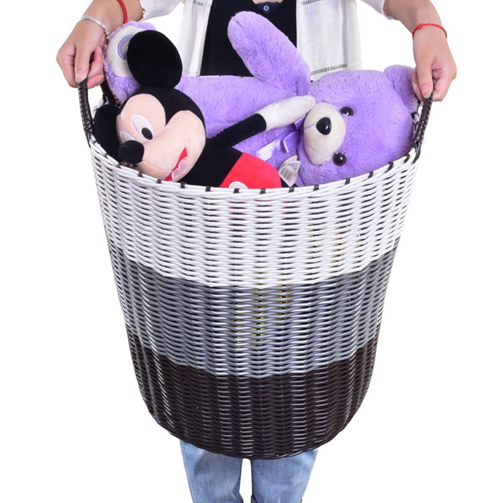 Raindrops Laundry Hamper with Wheels Woven Basket Storage Child ...