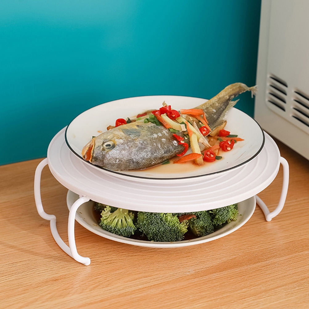 Raindrops Layered Shelf Dish Steaming Plate Stacker Food Steamer White ...