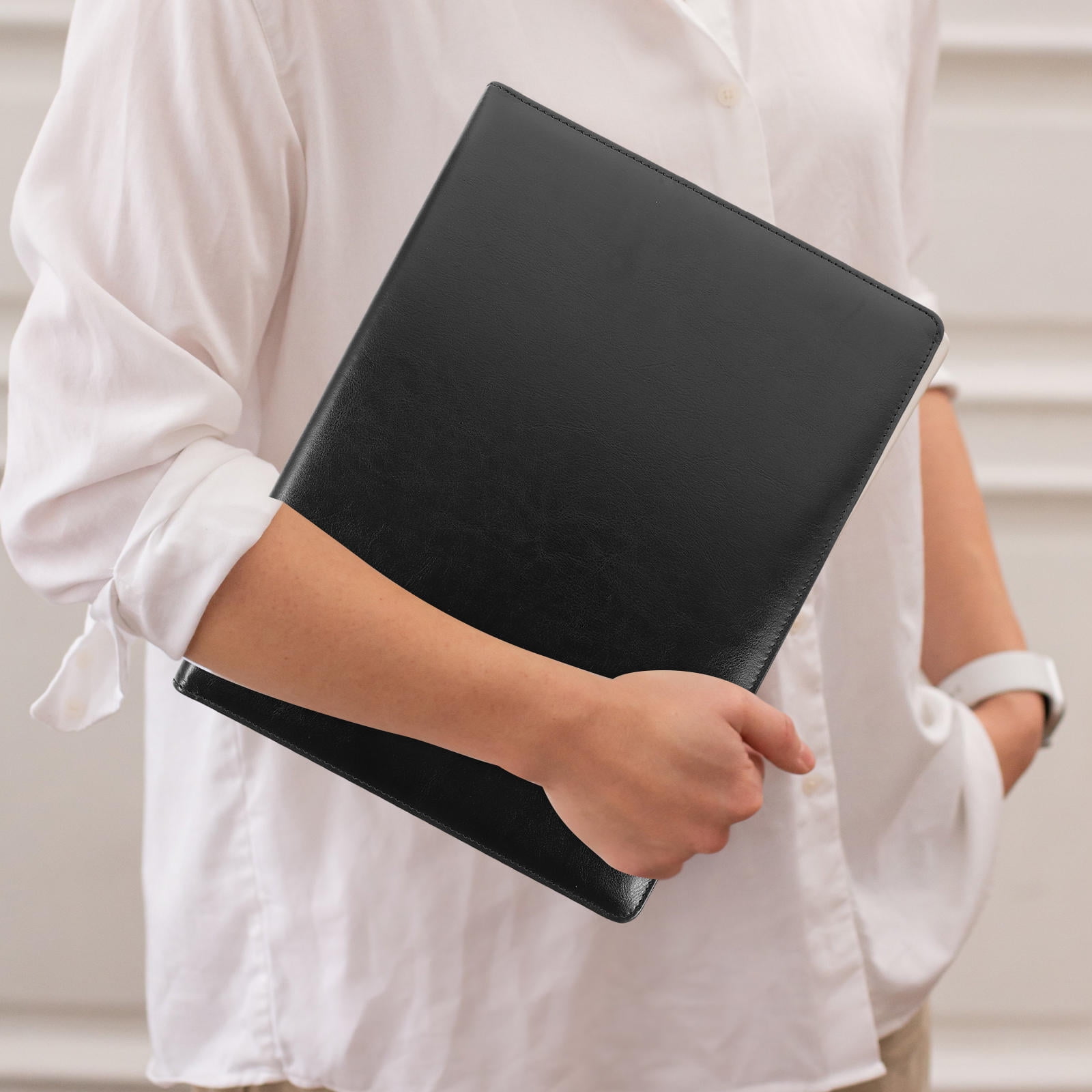 Raindrops Leather Binder Portfolio Office File Folder Contractor Boxes ...