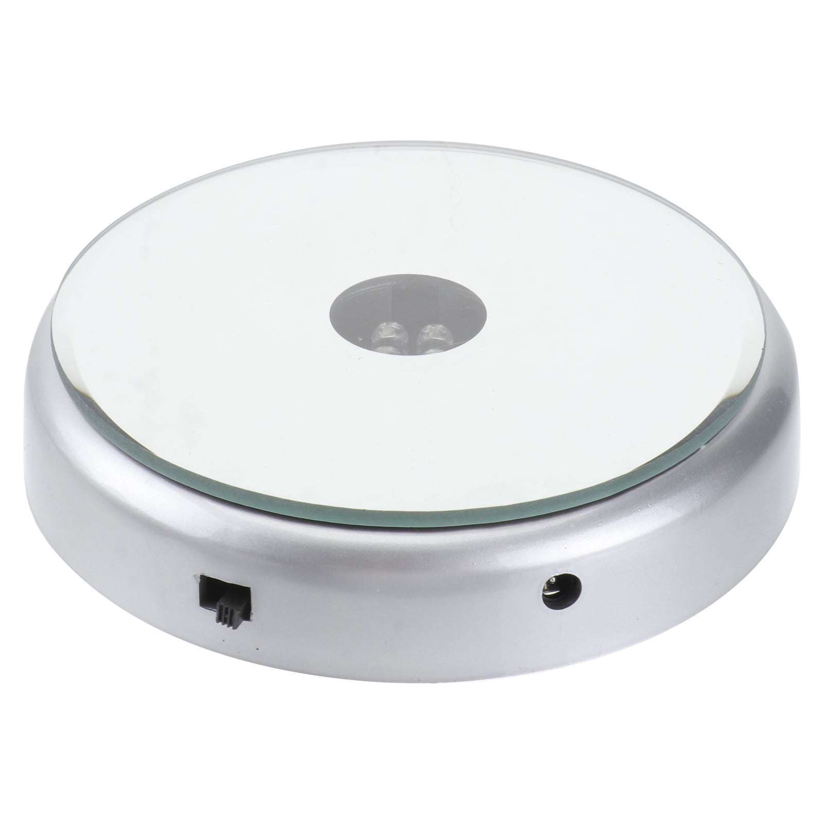 Raindrops Lighted Display Base Round Glowing Light Base Silver Plastic ...