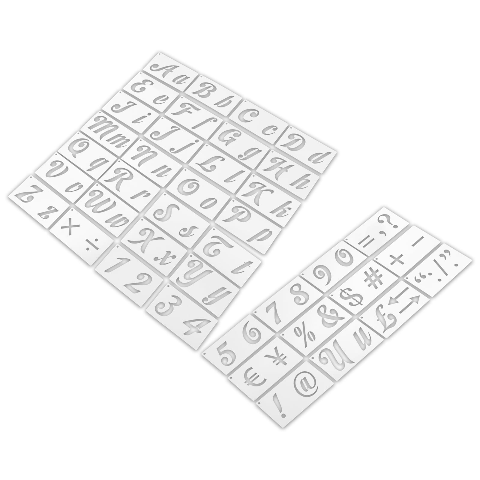 Raindrops Letter Stencils Alphanumeric Template Convenient Simple ...