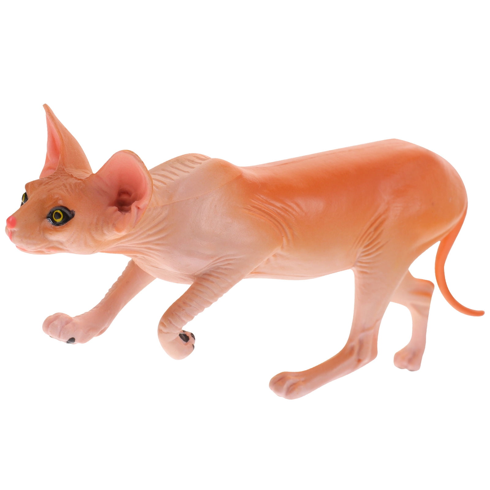 Raindrops Lifelike Plastic Cat Figurine for Kids Playing Orange Color ...
