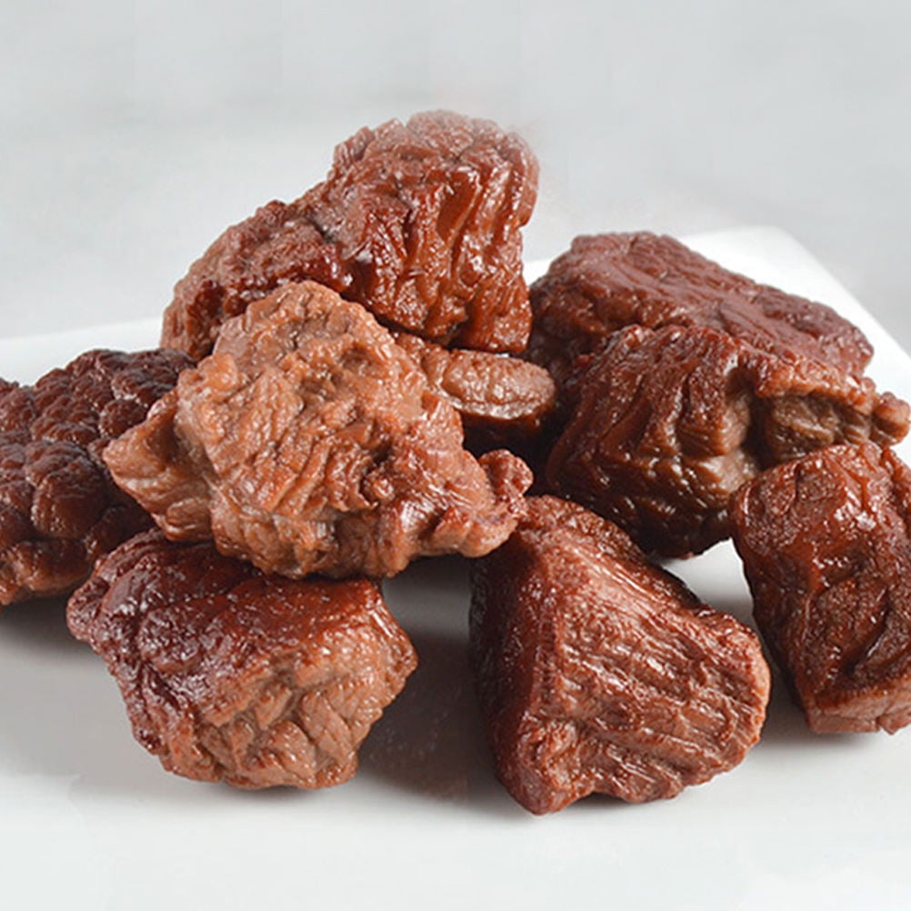 Raindrops Lifelike Simulation Beef Block Model for Decor Use Brown PVC ...