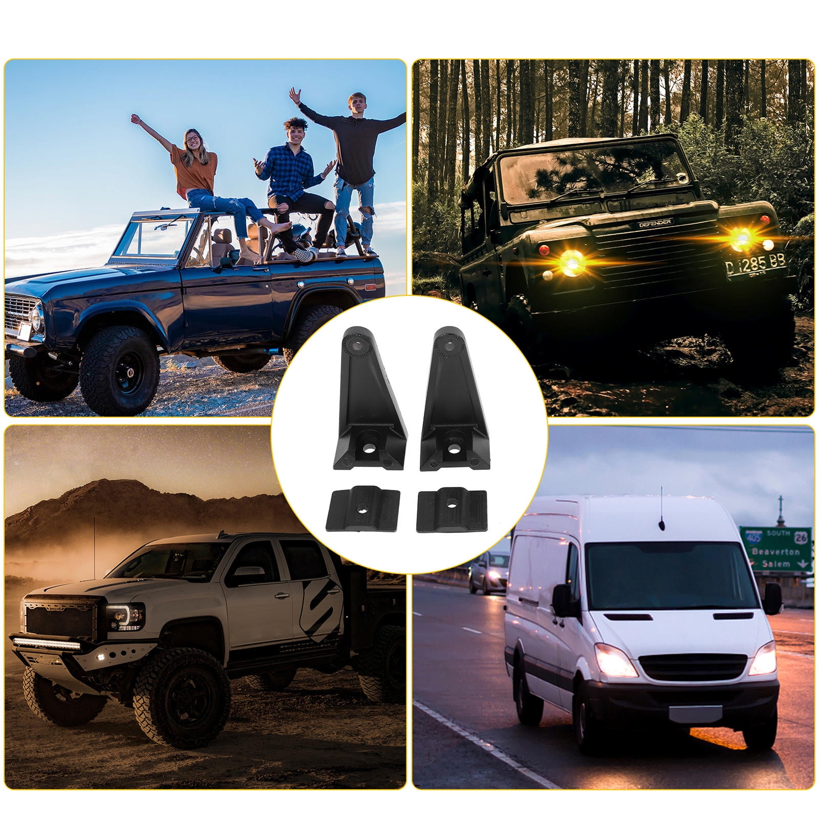 Raindrops Light Bar Mounting Brackets Side Mount Bracket for LED Light ...