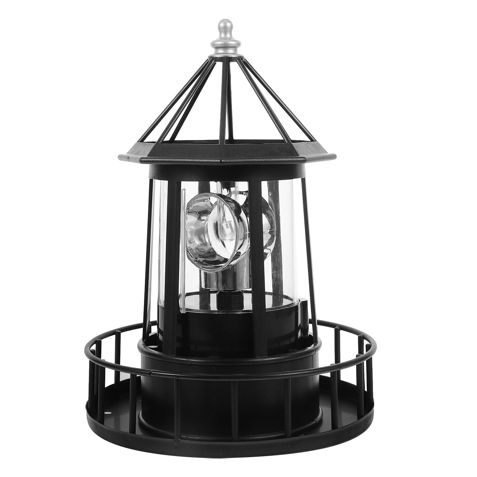 Raindrops Light Rotating Lighthouse Revolving Lamp Solar Work - Walmart.com