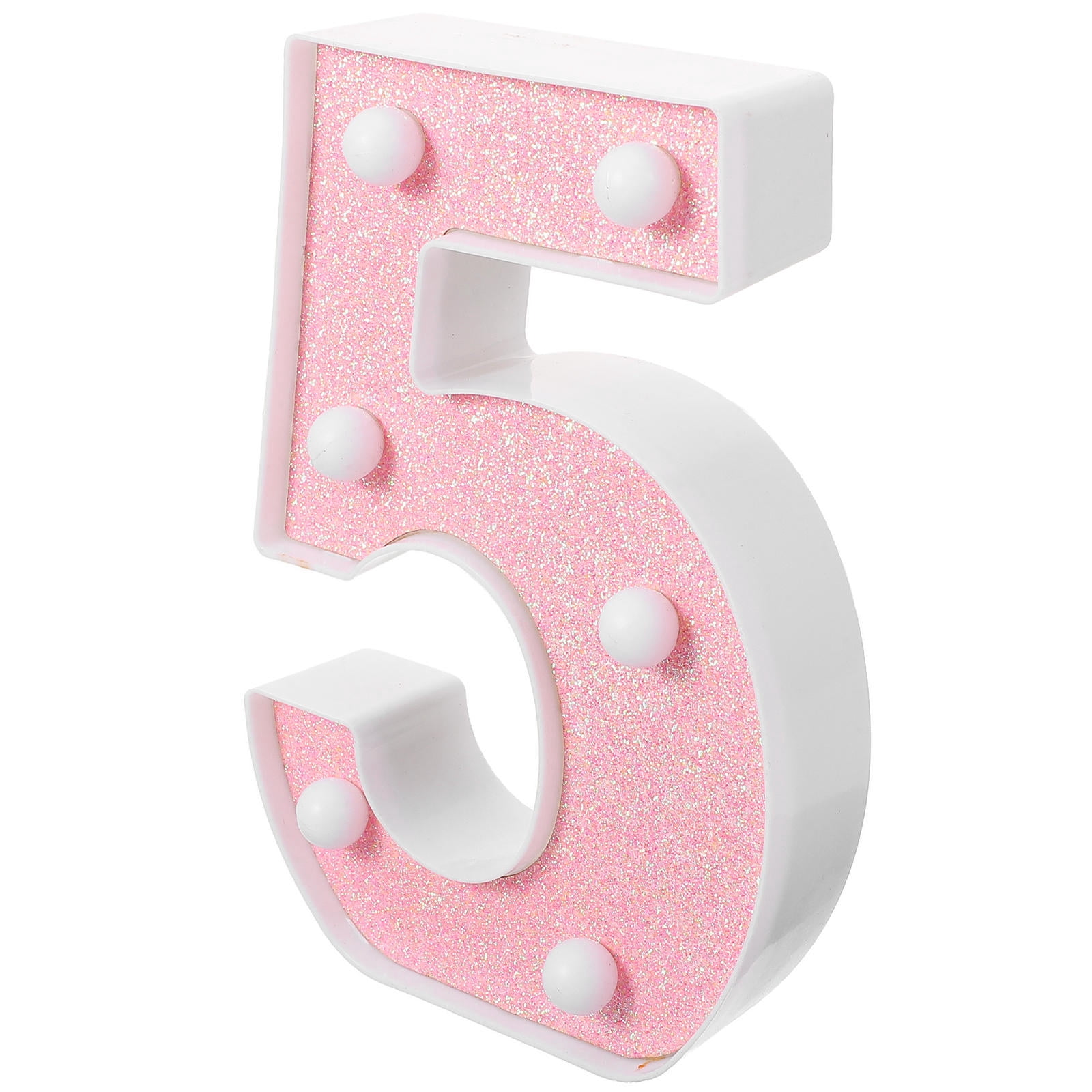 Raindrops Light Up Numbers Sign Number 5 Lamp Plastic For Festival ...