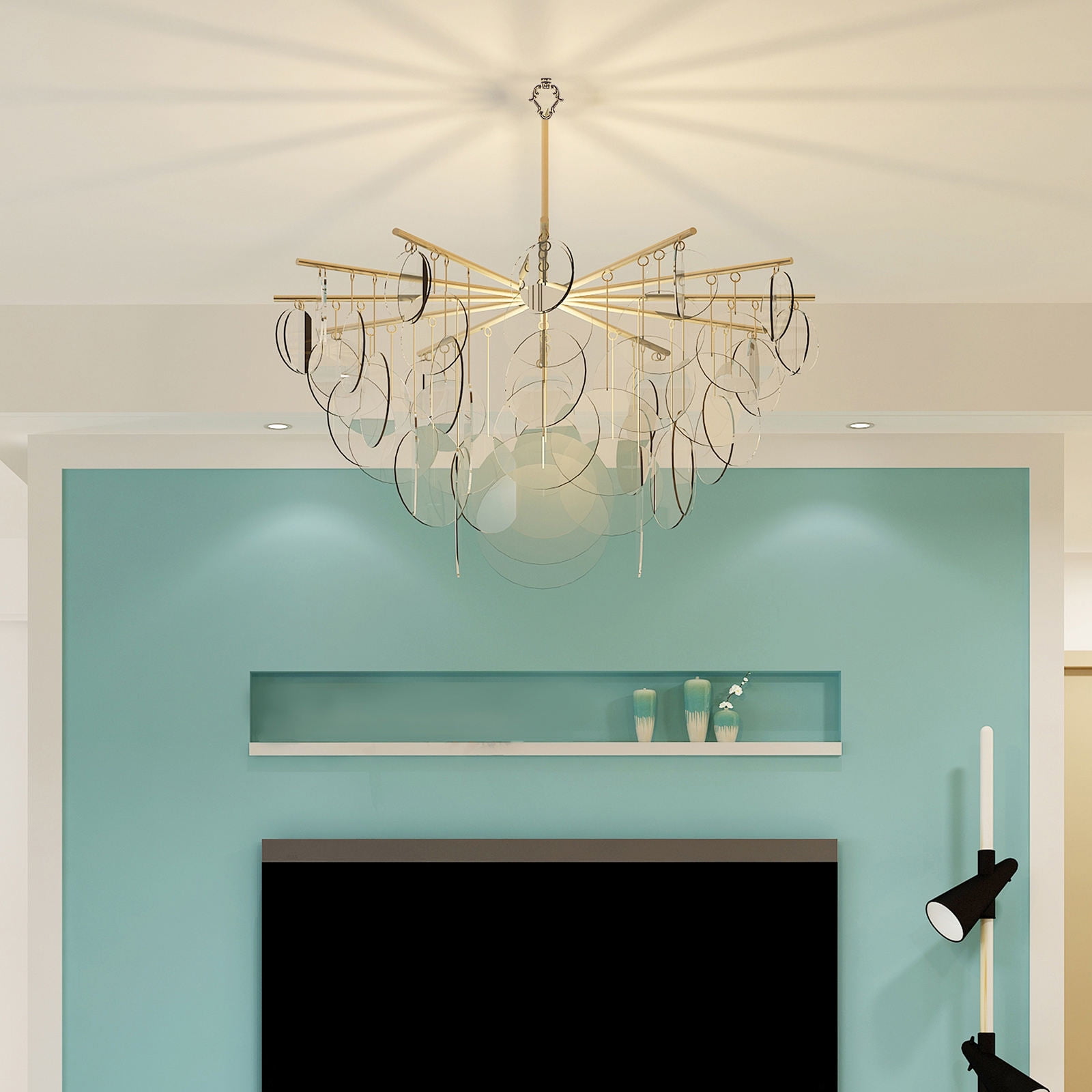 Raindrops Iron Art Golden Ceiling Hook for Home Chandeliers and ...