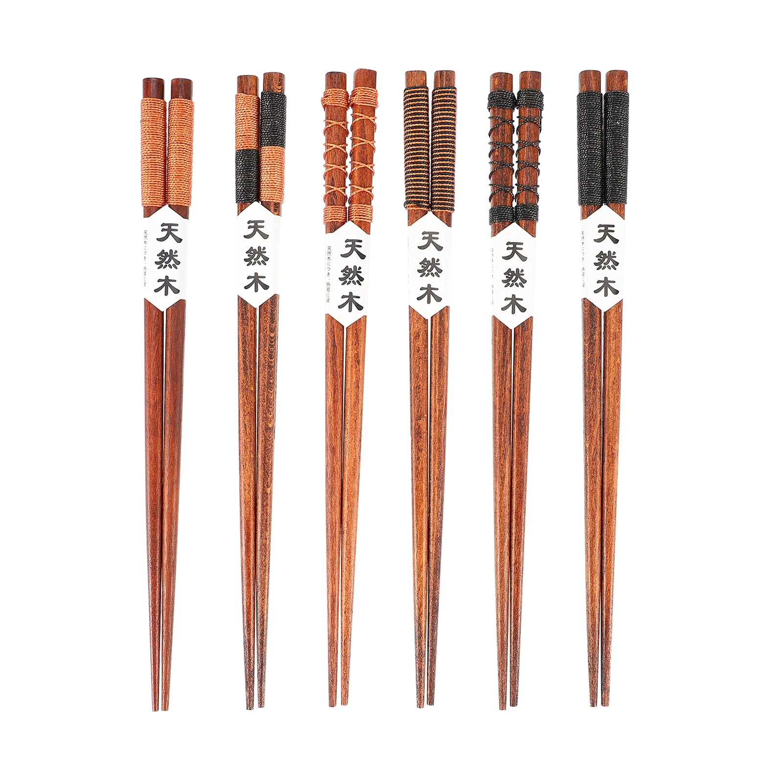 Long Wooden Hot Pot Chopsticks for Kitchen Use Synthetic Material Assorted Color 6 Pairs ...