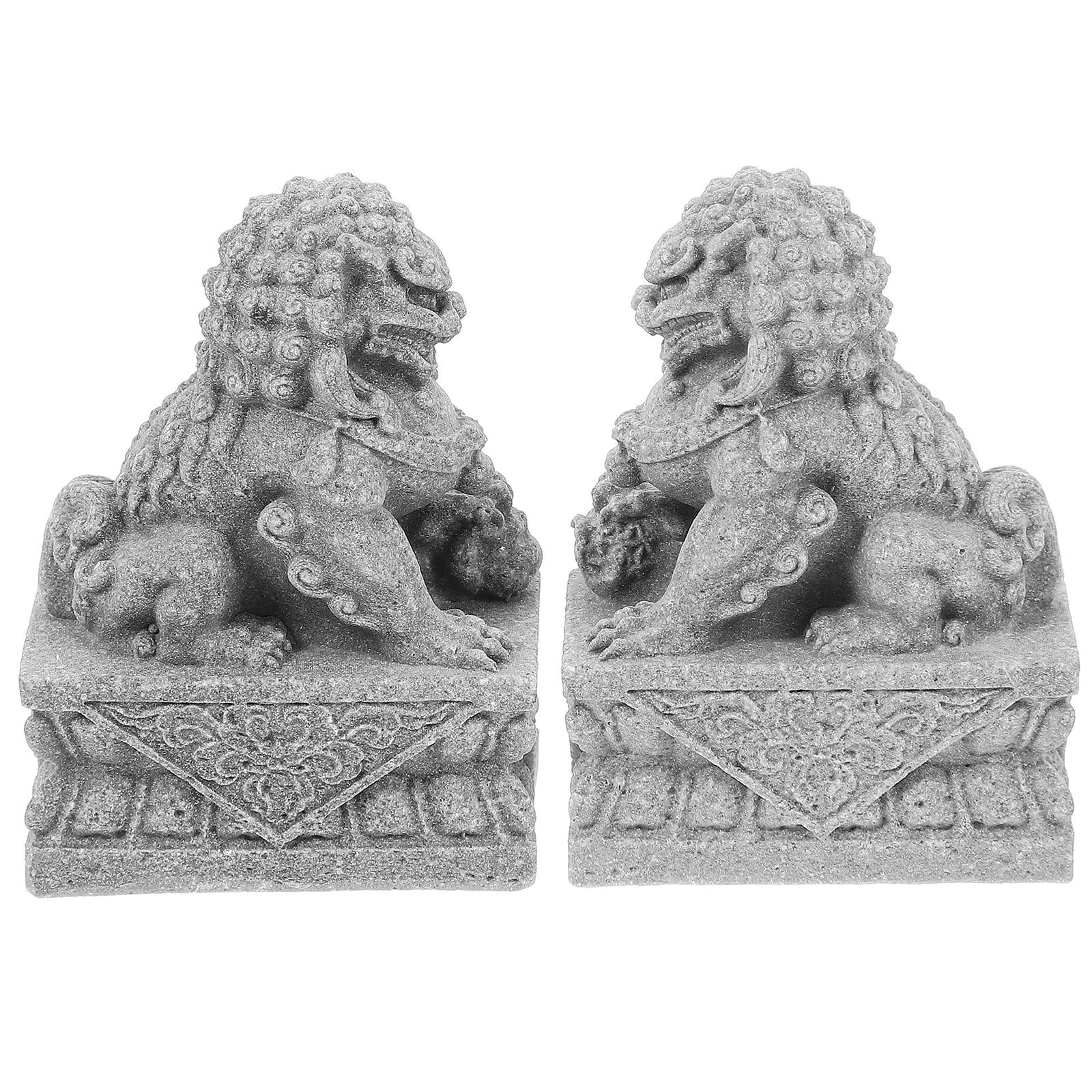 Raindrops Lion Statue Outdoor Stone Ornament Sculpture for Office ...