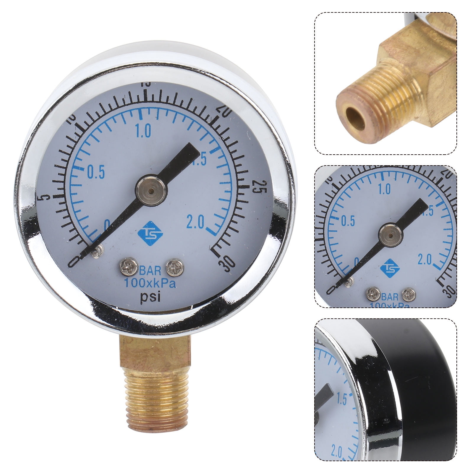 Raindrops Gas Pressure Test Gauge Vacuum Pressure Gauge Metal Multi for ...