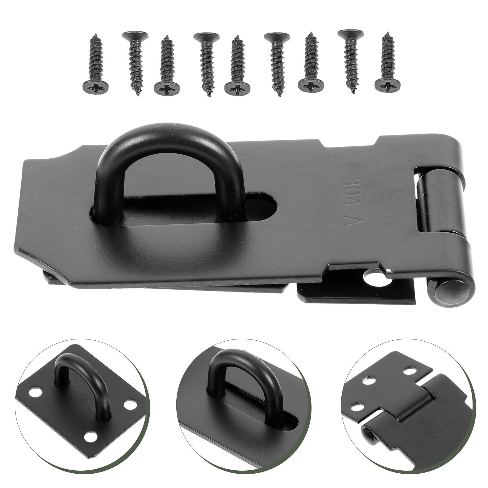 Raindrops Sturdy Heavy Duty Black Stainless Steel Cabinet Lock for ...