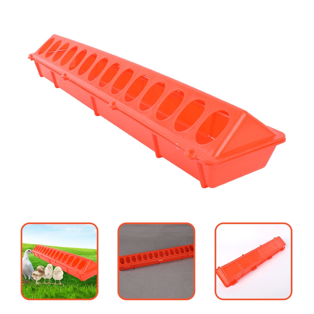 Raindrops Long Trough Pigeon Cage Large Poultry Feeding Tray Birds ...