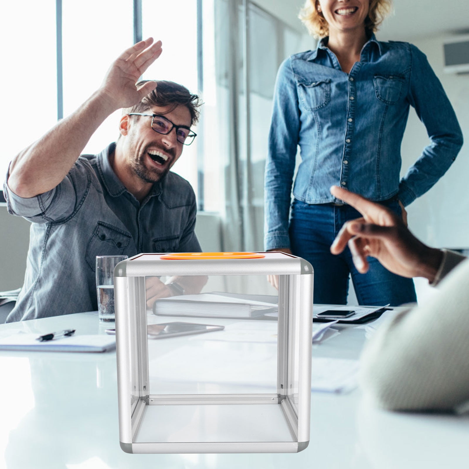 Raindrops Lottery Box Enter Entry Raffle Tickets Boxes Terrarium Office ...