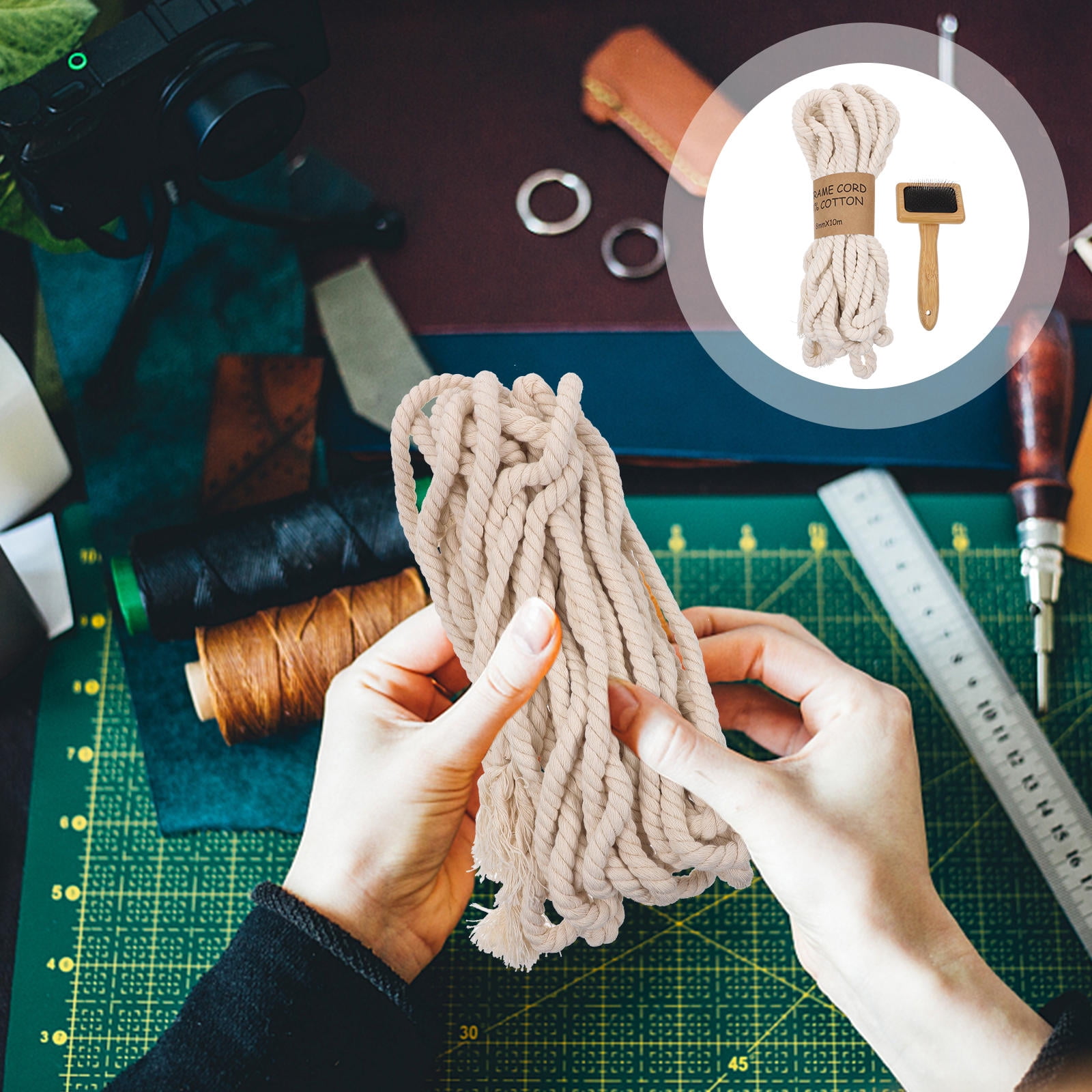 Raindrops Macrame Cord Wall Hanging Crafts Woven Rope Home DIY Kit With ...