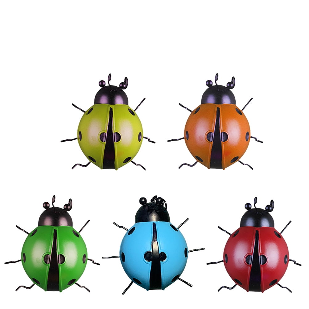 Raindrops Macrame Wall Hanging Garden Decorations Wrought Iron Ladybug ...