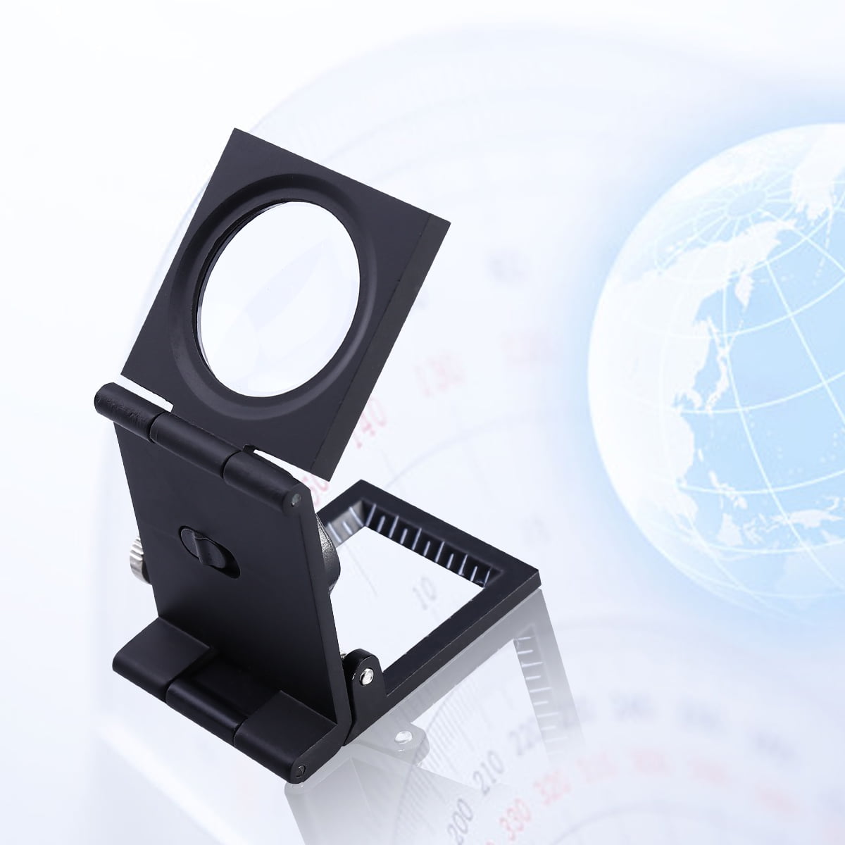 Raindrops Glass with Support and Led Light Loupe Stand Table Magnifier ...