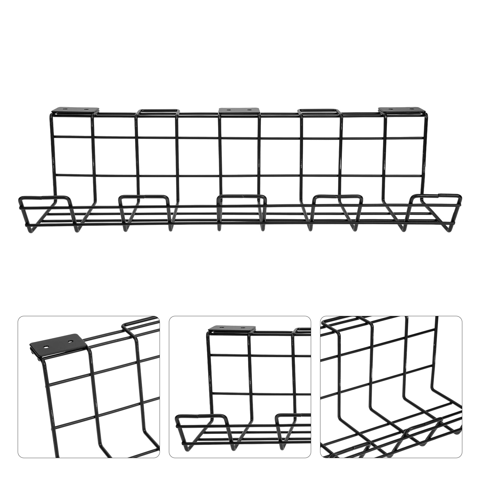 Raindrops Management Desk White Wire Rack Cable Tray Organizer for ...