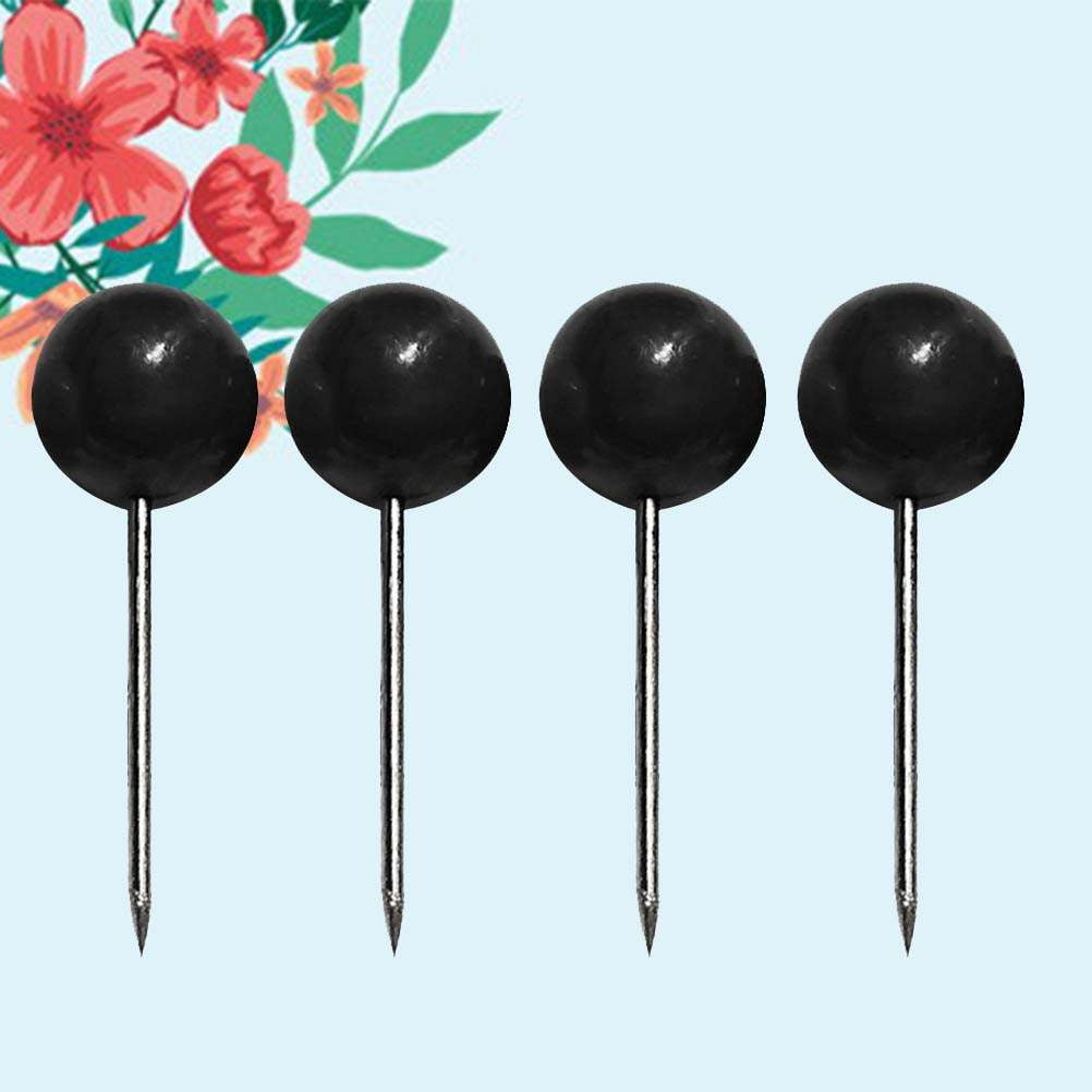 Raindrops Map Tacks 300Pcs Push Pin World Map Black Round Drawing Pin ...