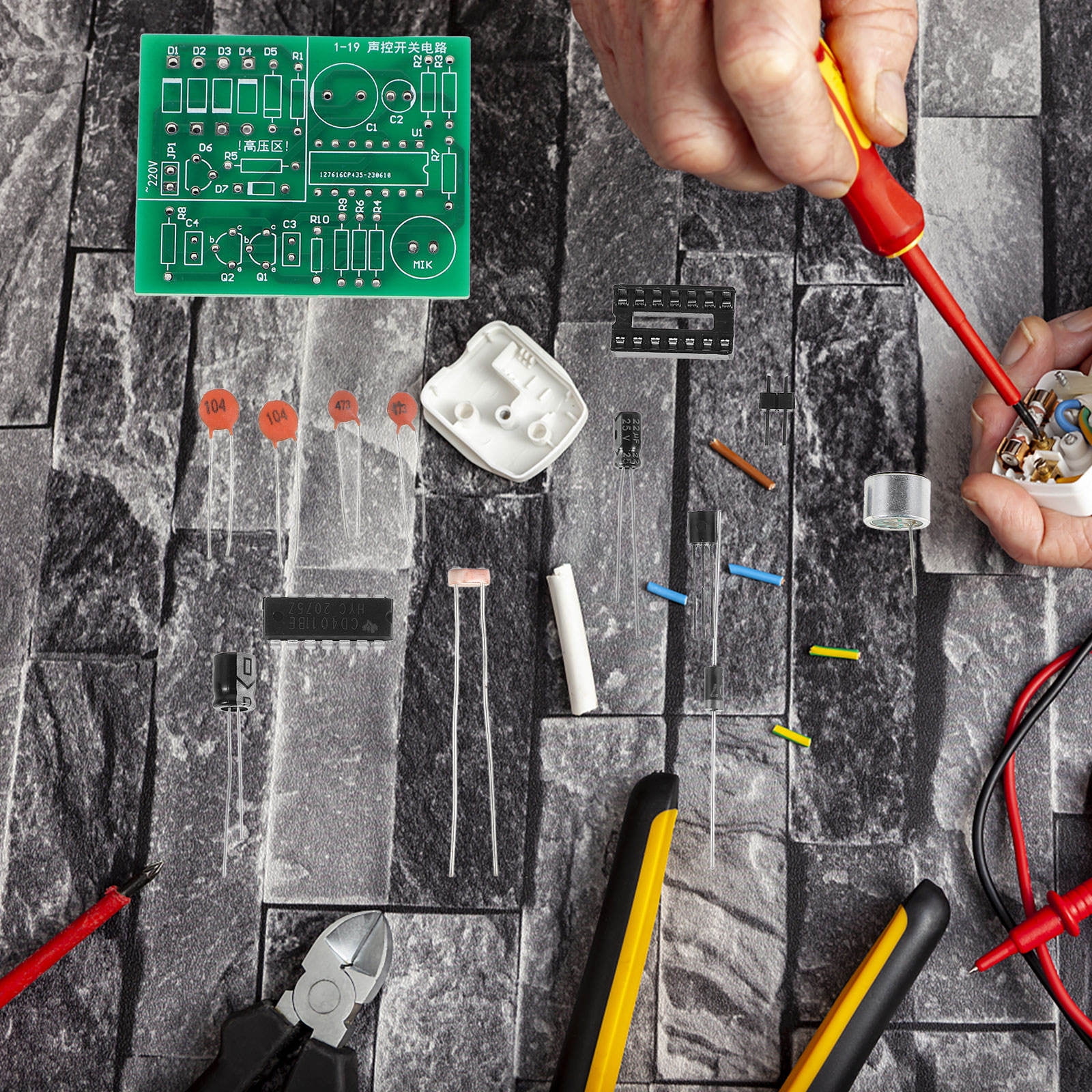 Raindrops Masteelf 1 Set Sound Sensor DIY Kit Acoustic Control Switch ...