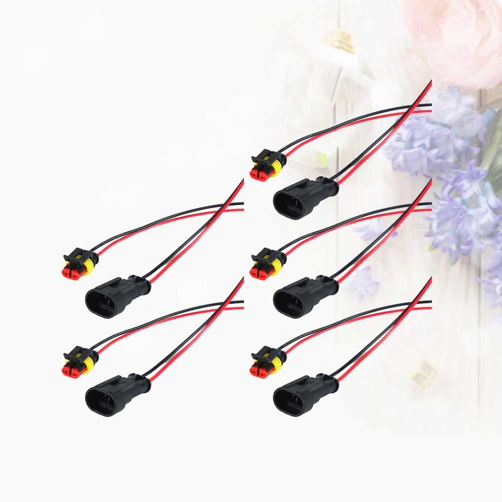 Raindrops Masteelf 5Pcs Car Waterproof Electrical Connector Plug with ...