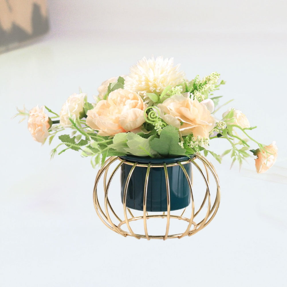 Raindrops Metal Basin Ornaments Decoration Hydrangeas Artificial Home ...