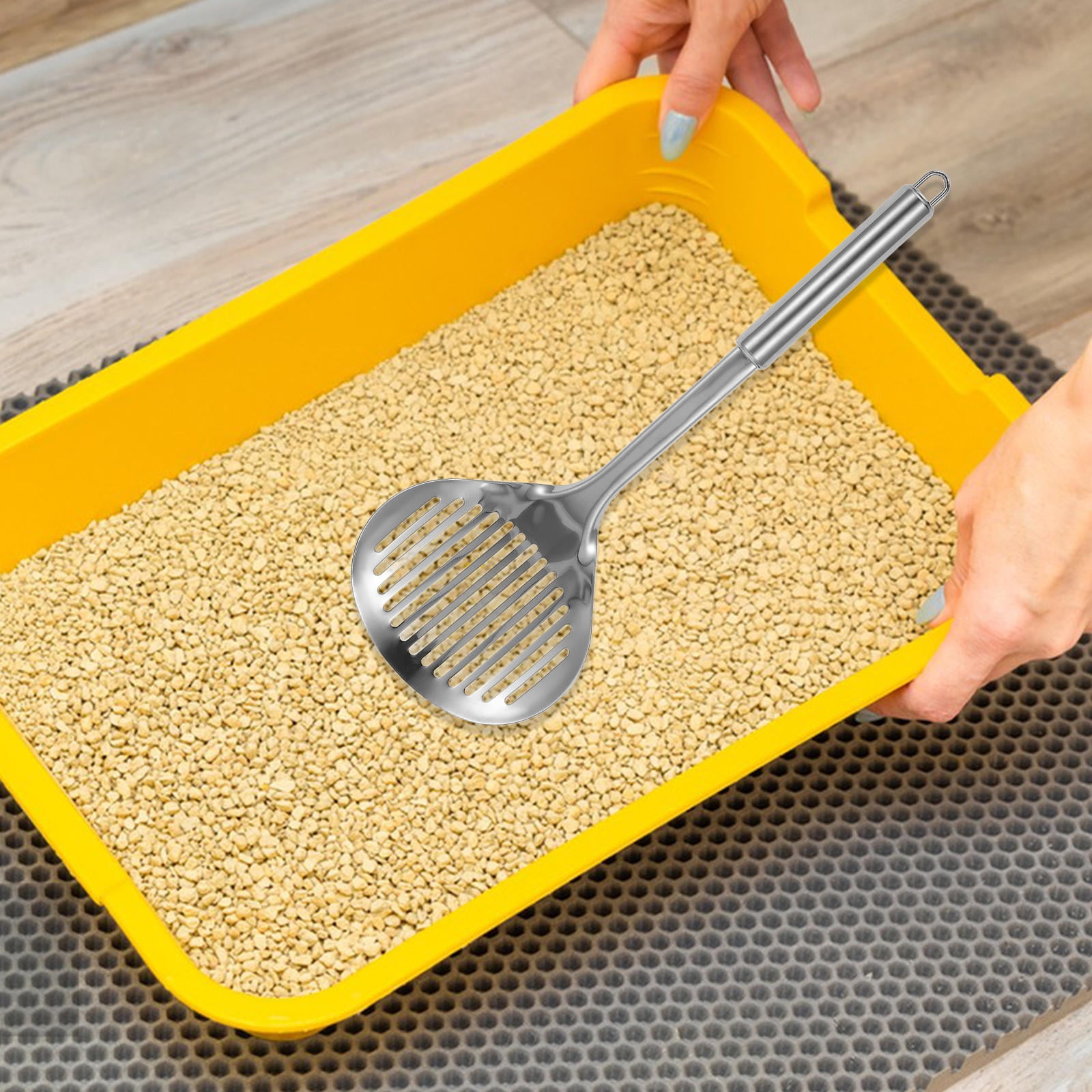 Raindrops Metal Cat Litter Scoop Stainless Steel Poop Scooper for ...