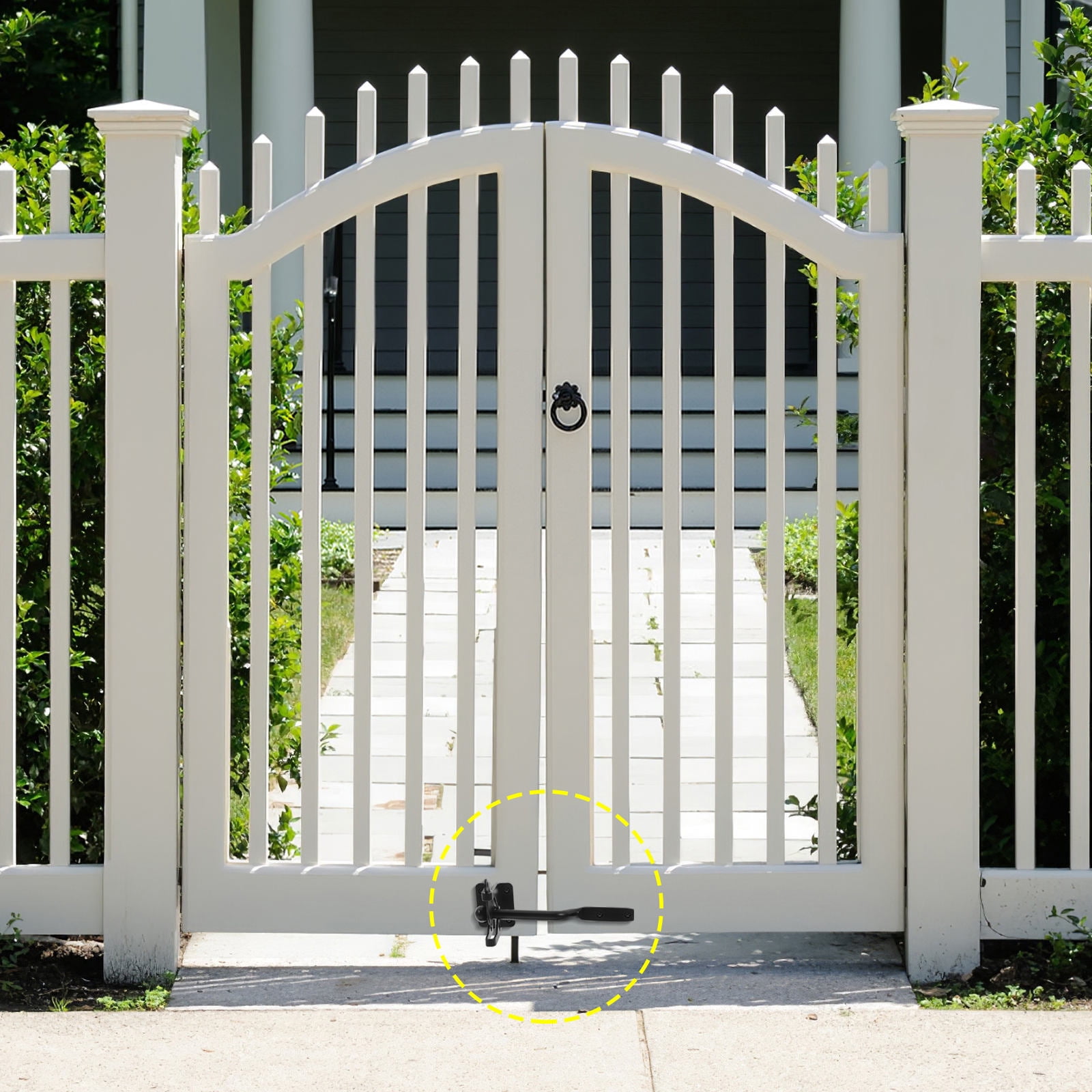 Raindrops Metal Gate Latch with Spring Pin Sturdy Fence Door Latch ...