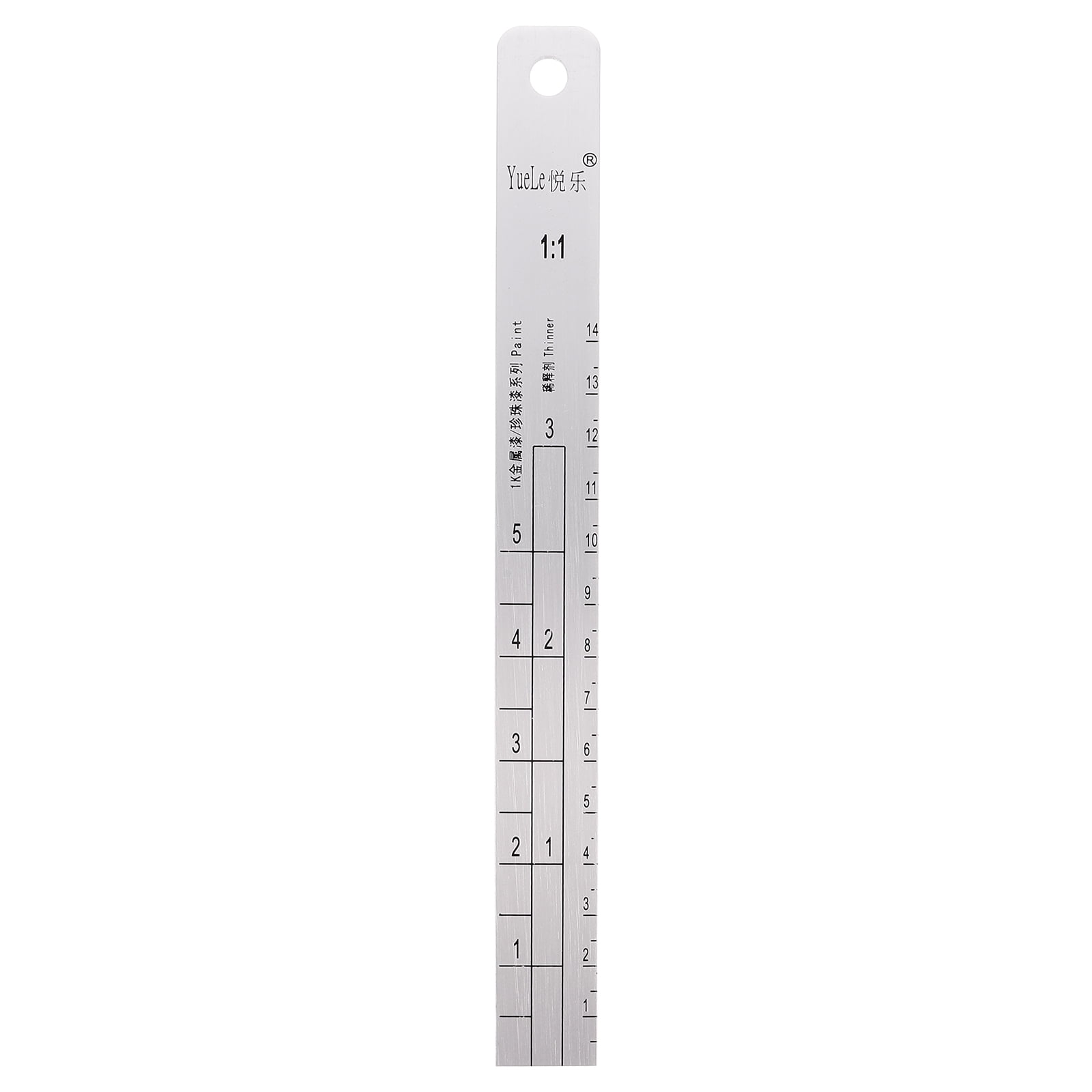 Raindrops Metal Paint Mixing Ruler with Graduation Scale for Paint ...