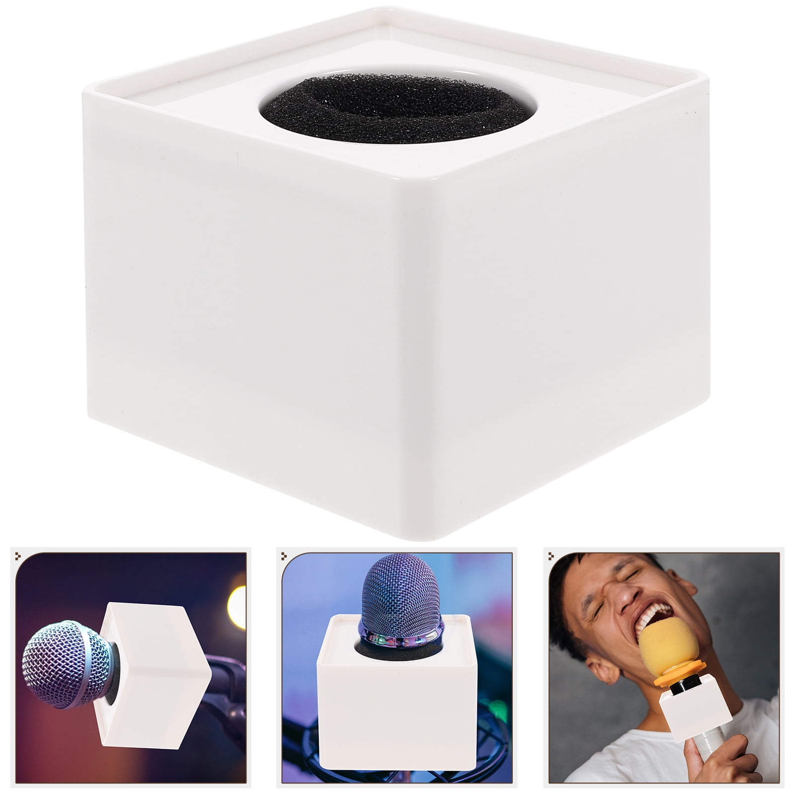 Raindrops Studio Mic Flag White Microphone Cube with Logo 1Pack ...