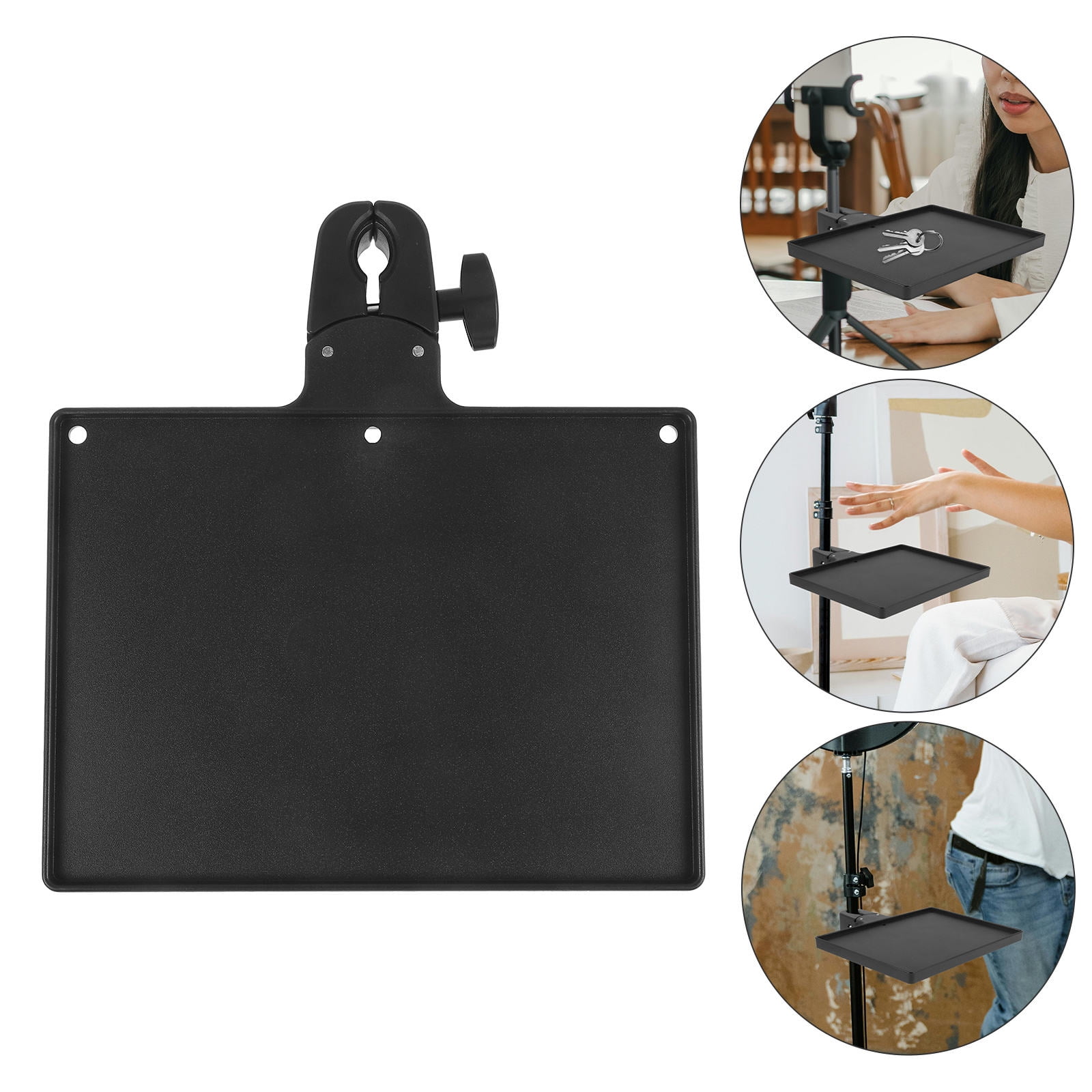 Raindrops Mic Stand Tray Clamp On Utility Shelf Stand Karaoke Tray ...