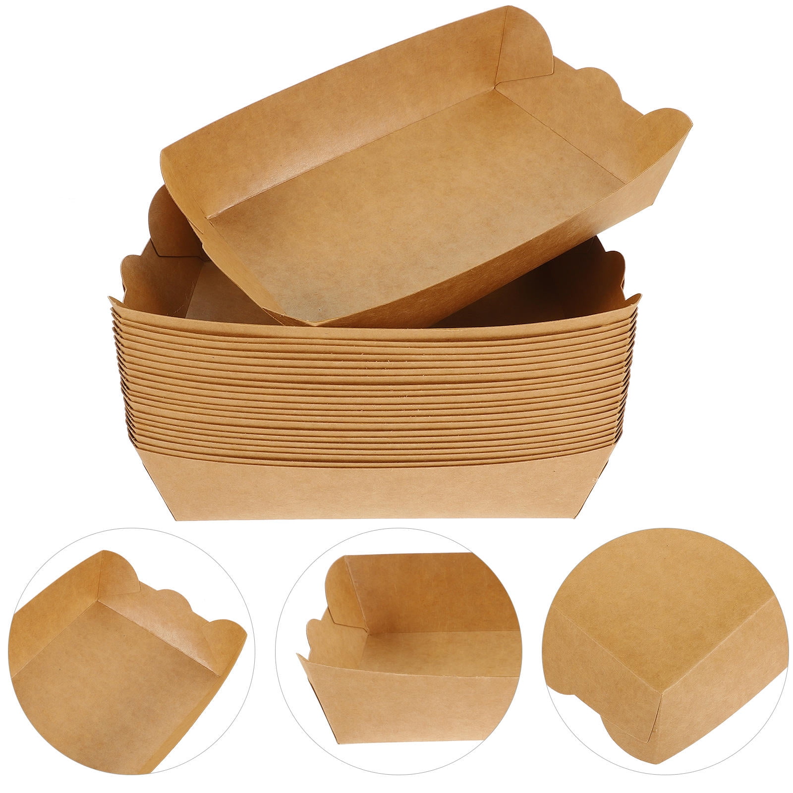 Raindrops Microwavable Kraft Paper Food Boxes for Storage Light Brown ...