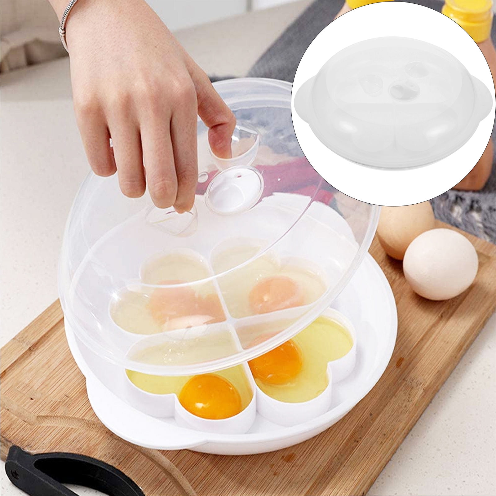 Raindrops Microwave Cookware Egg Poacher Egg Cooker Mold Fried Egg ...