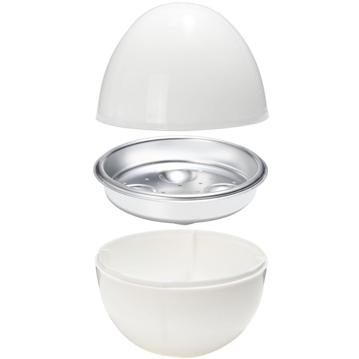 Raindrops Food Grade Silicone Egg Steamer Microwave Egg Poacher White ...