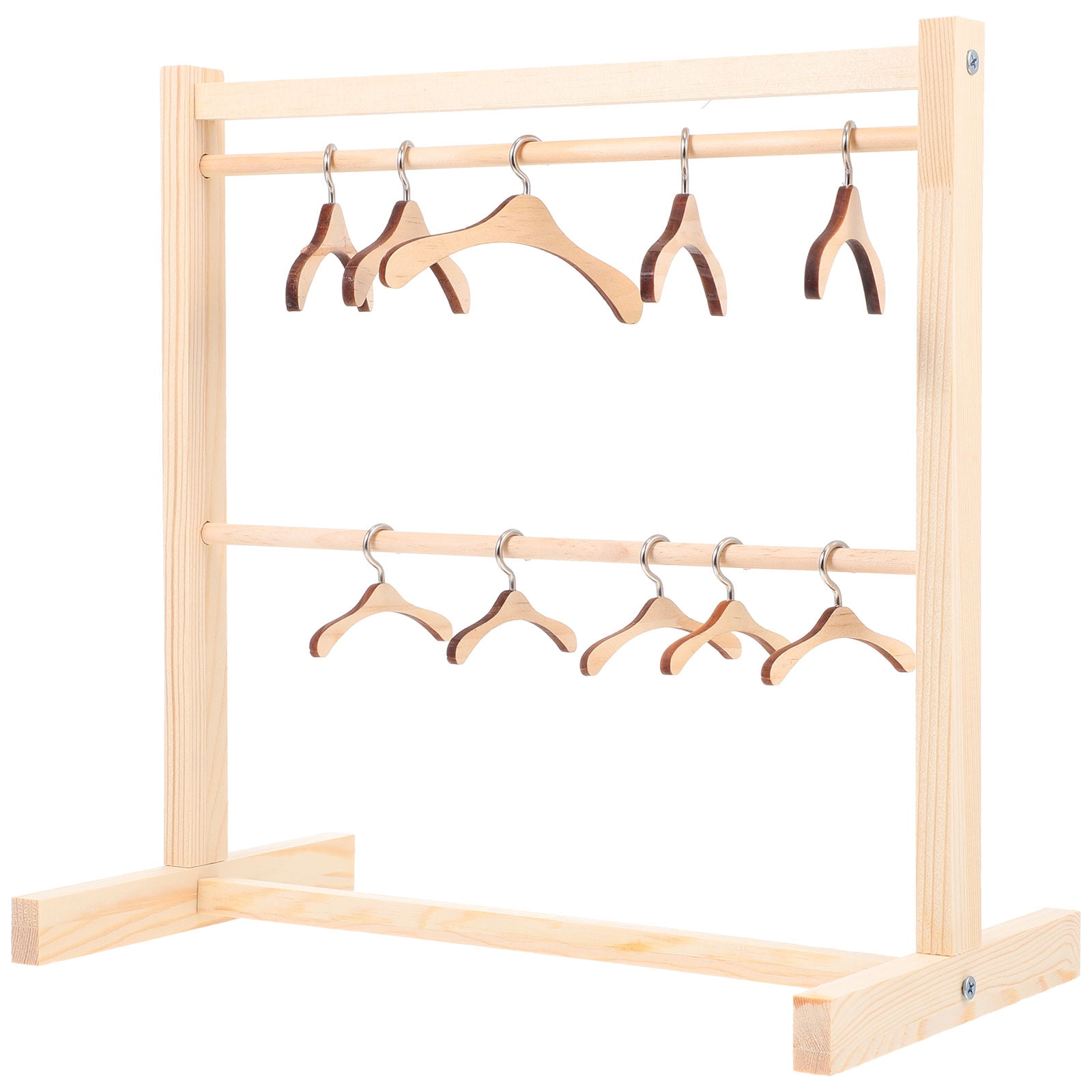 Raindrops Mini 1 12 Wardrobe Doll Wooden Hanger Clothes Hanging System ...