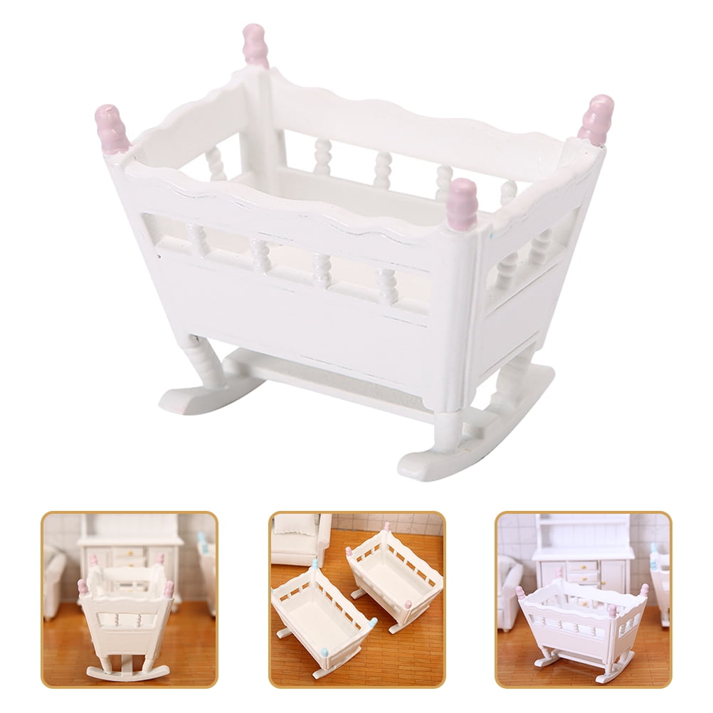 Raindrops Mini Cradle Miniature Furniture Collector Baby Girl - Walmart.com