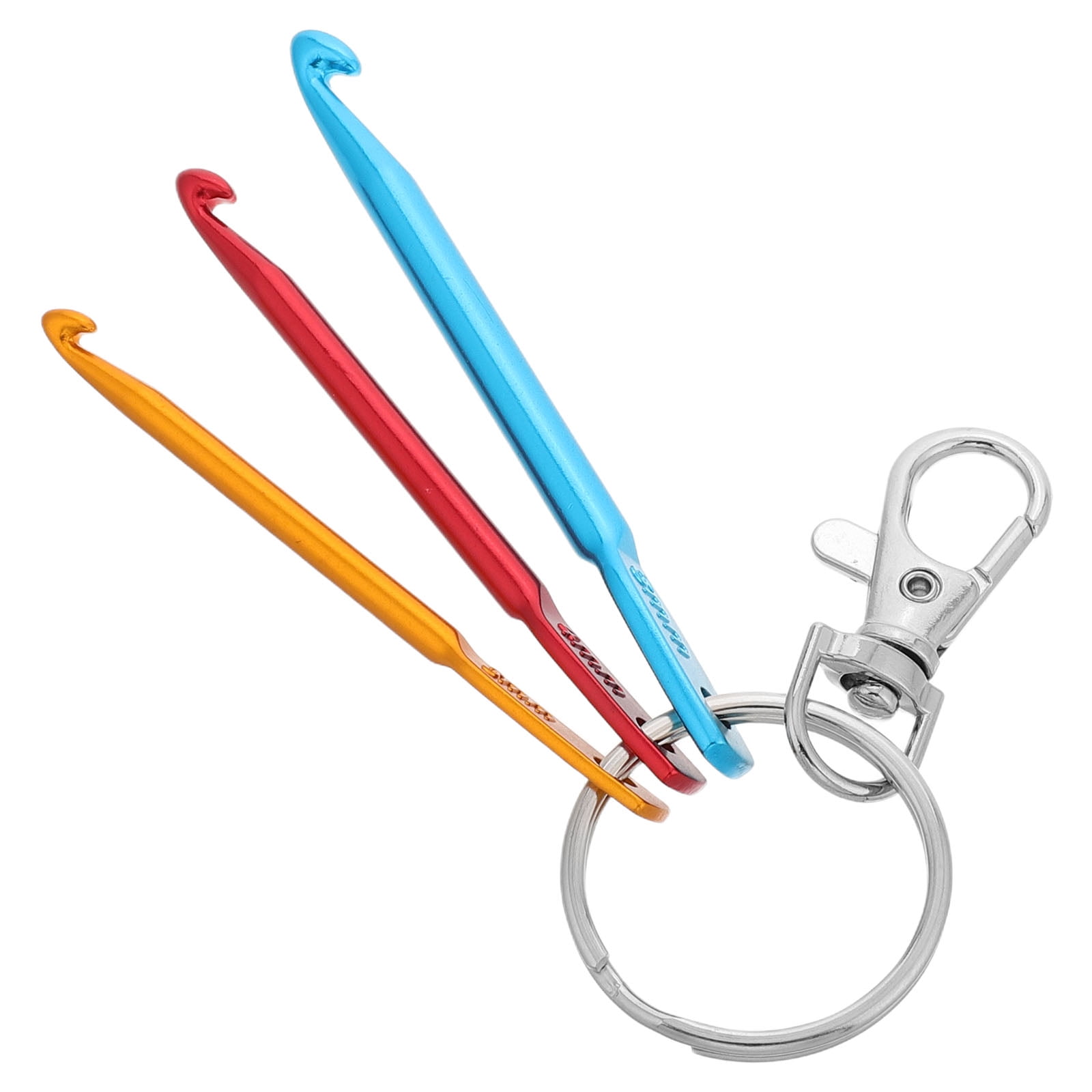 Raindrops Mini Crochet Hook Keychain With Swivel Hooks Aluminum Crochet ...