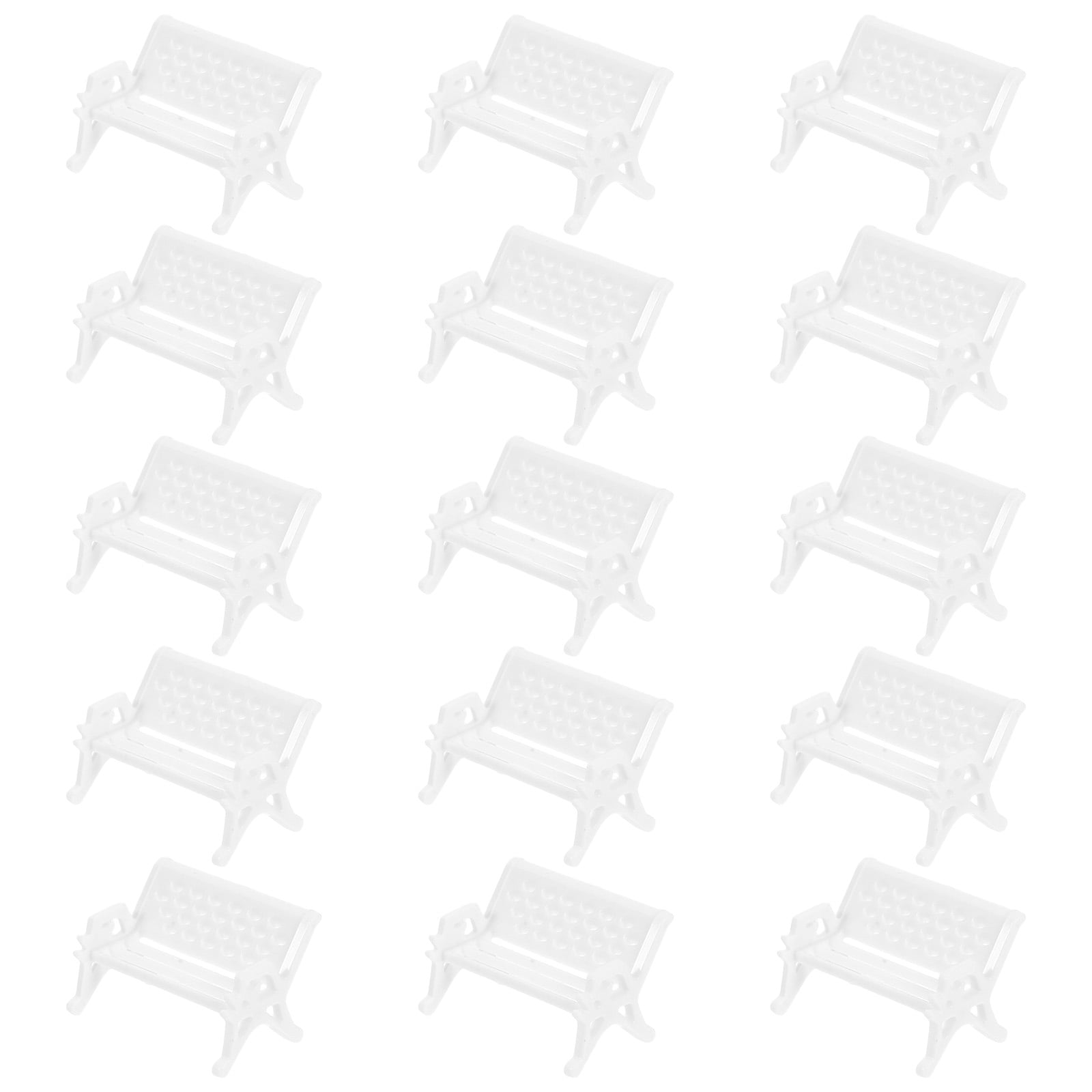 Raindrops Mini House Bench Model 15Pack in White Color for Micro House ...