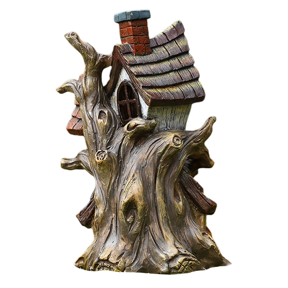 Raindrops Mini House Shaped Garden Decor Resin Mini House Model ...