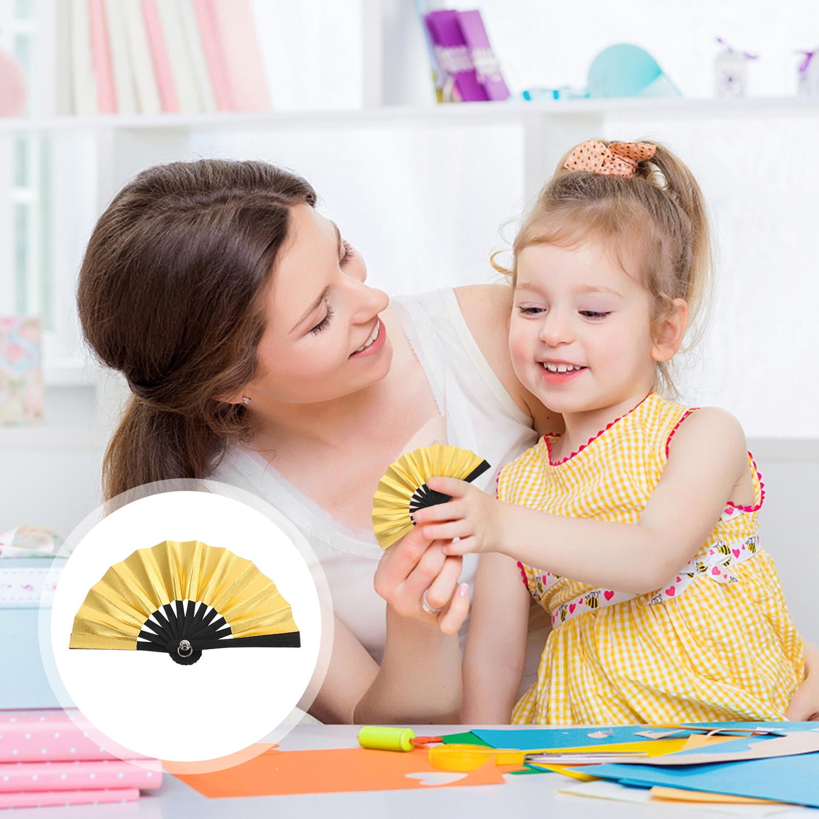 Raindrops Mini Paper Fans 1Pack Decorative Handheld Foldable Fan For ...